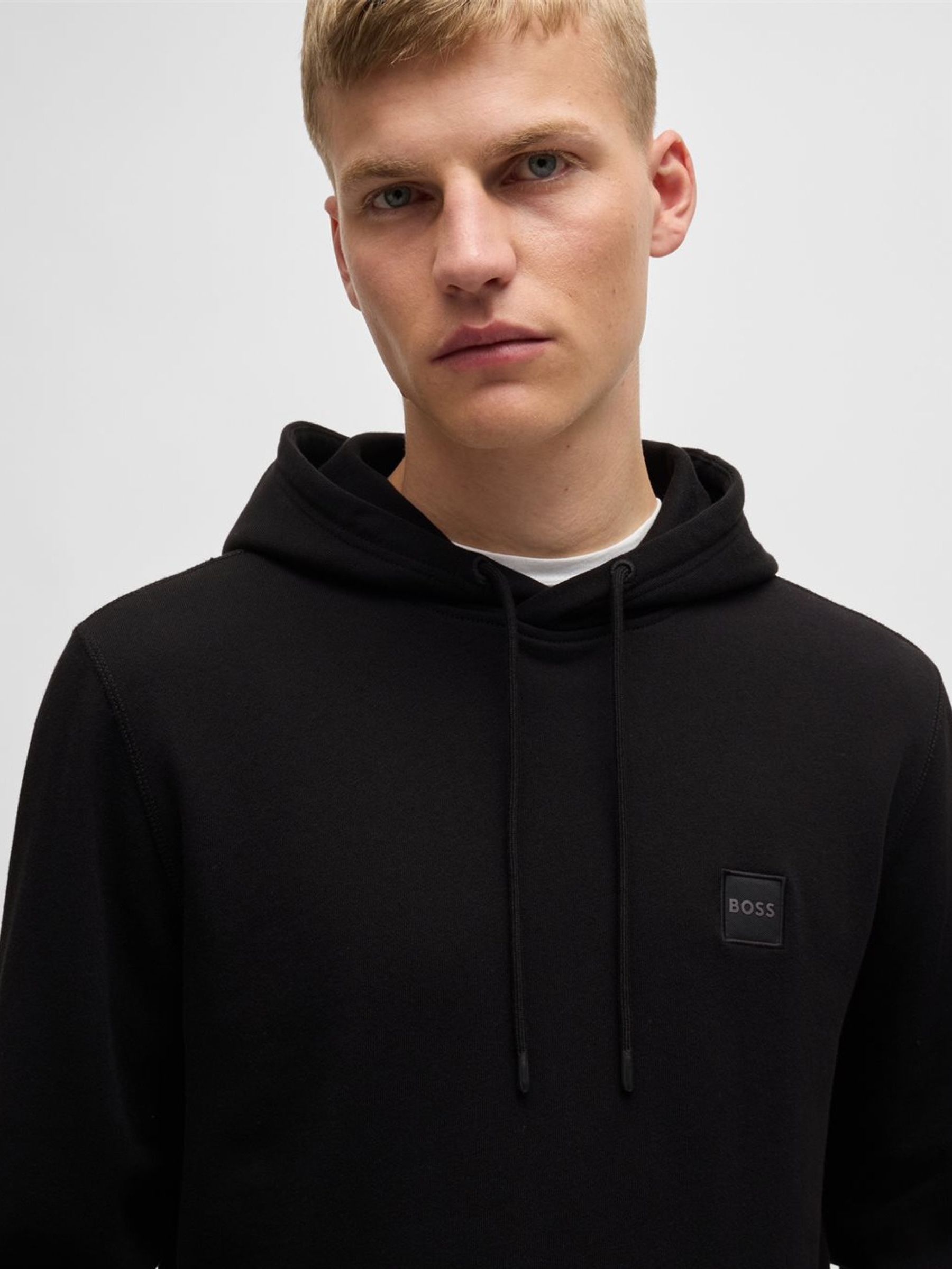 Buy BOSS Black Regular-Fit Wetalk Logo Hoodie from the Next UK online shop