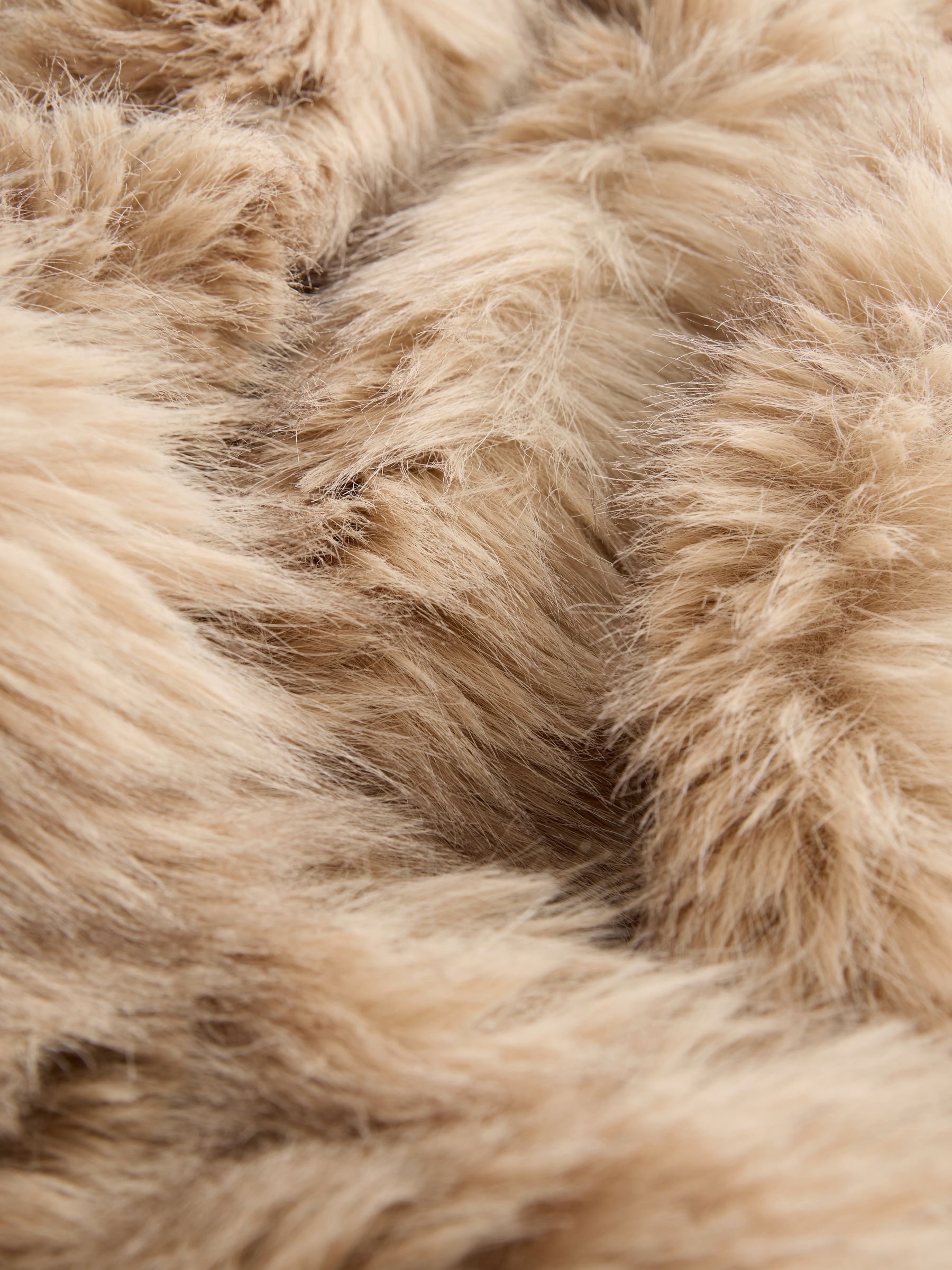 Buy Neutral Faux Fur Jacket from the Next UK online shop