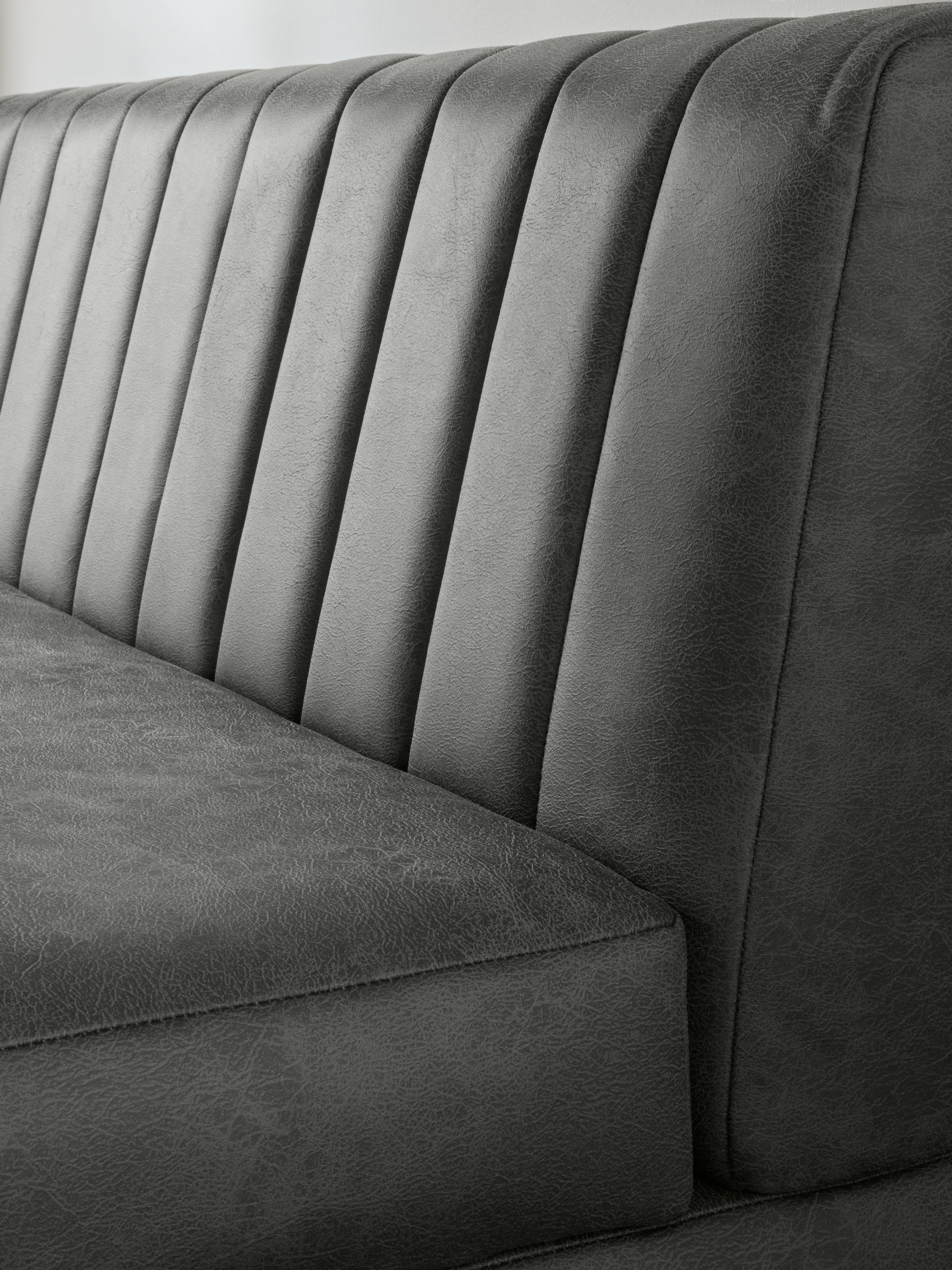 Buy Monza Faux Leather Dark Grey Anderson Storage Dining Bench from the ...