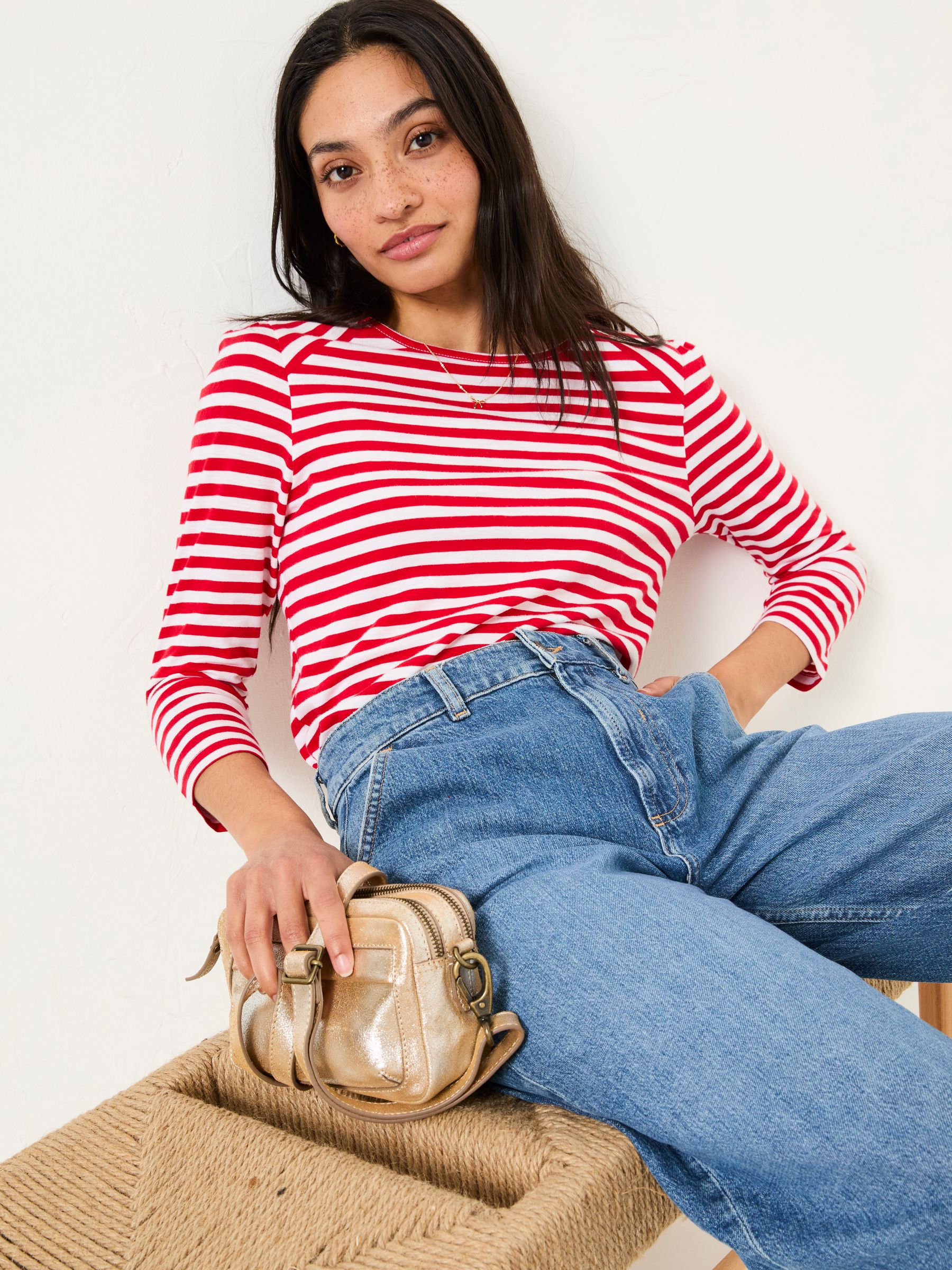 Buy FatFace Ria Red Stripe 100% Cotton Top from the Next UK online shop