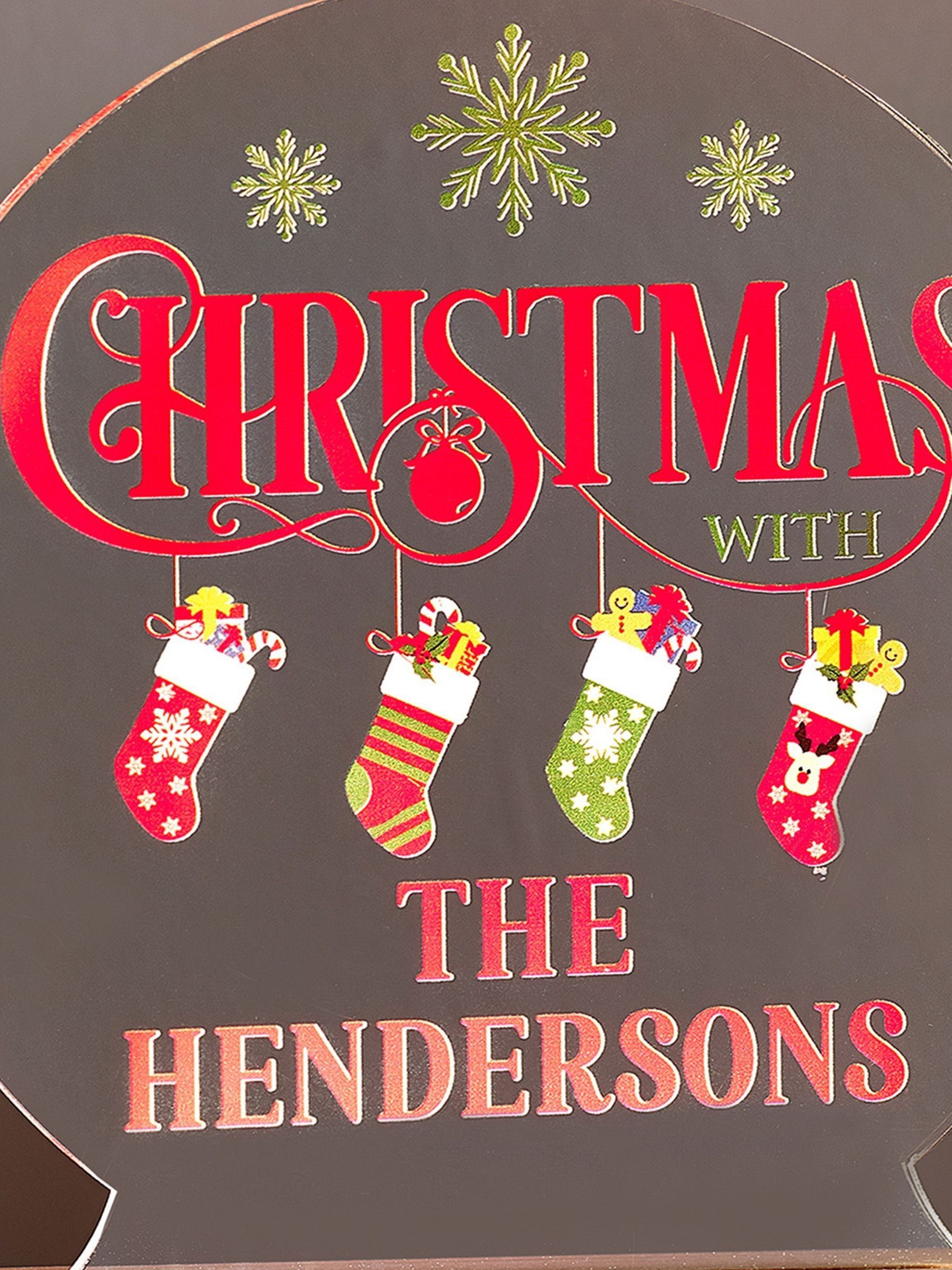 Buy Personalised Xmas Stocking Night Light by Loveabode from the Next ...