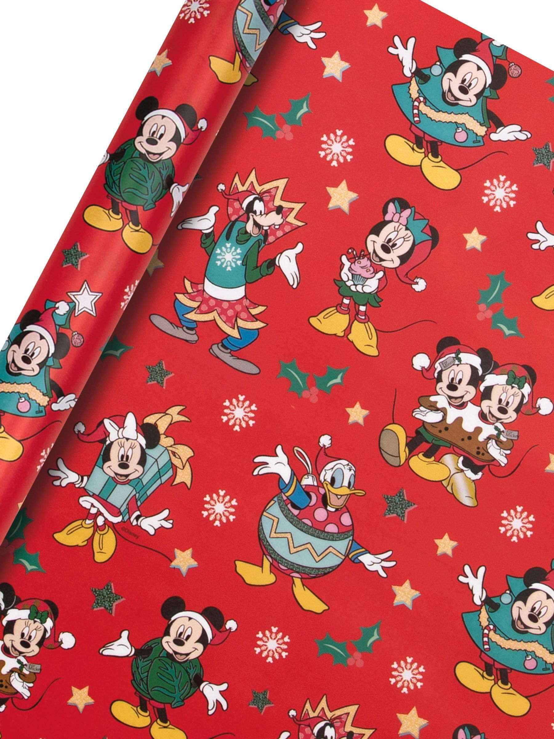 Buy Hallmark Red Christmas Disney Wrapping Paper 3 Rolls x 4M from the ...