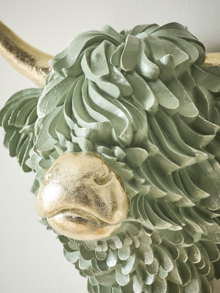 Buy Sage Green Hamish The Highland Cow Wall Plaque from Next Australia