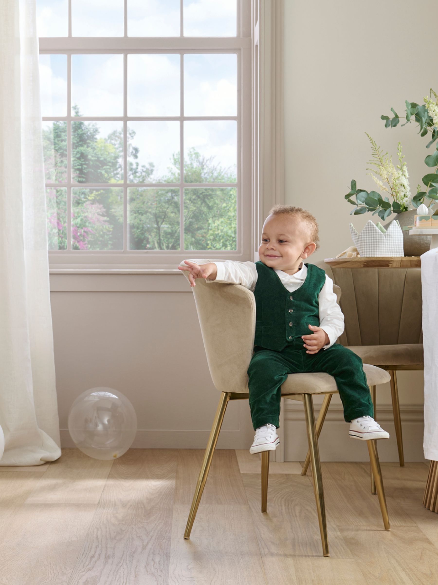 Buy Mamas & Papas Green Emerald Velour 100% Cotton 3 Piece Suit Set ...