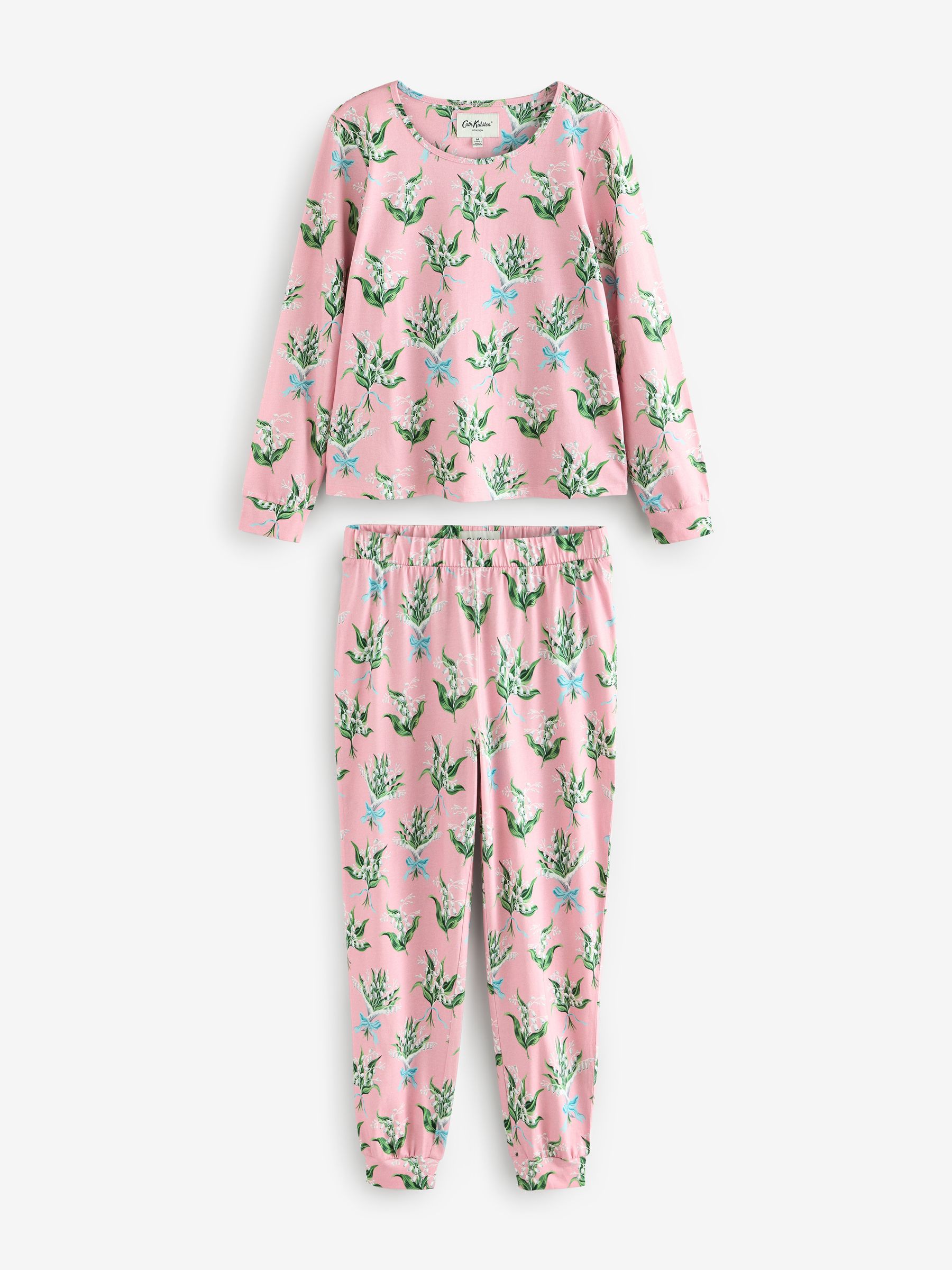 Buy Cath Kidston Pink Lily of the Valley Cotton Twosie Pyjamas from the ...