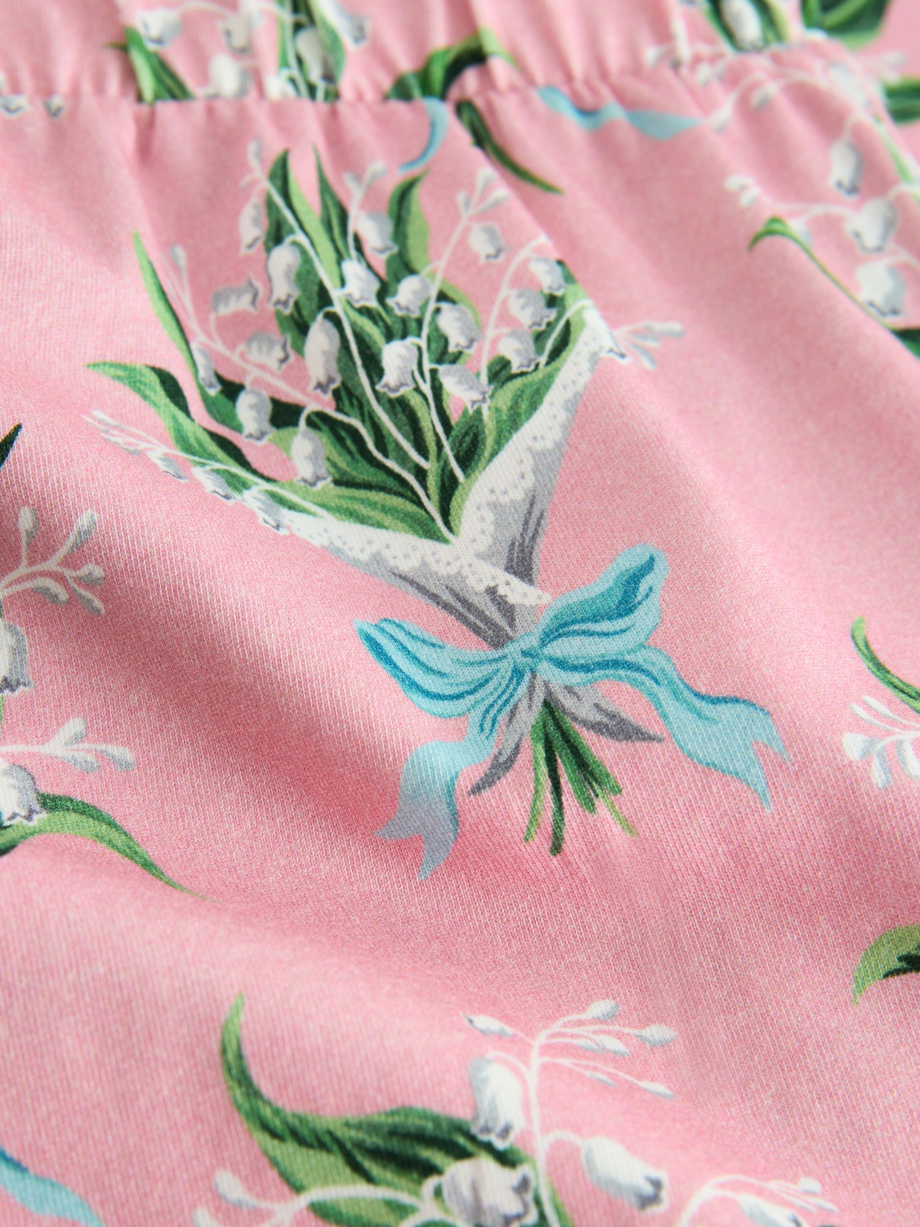 Buy Cath Kidston Pink Lily of the Valley Cotton Twosie Pyjamas from the ...