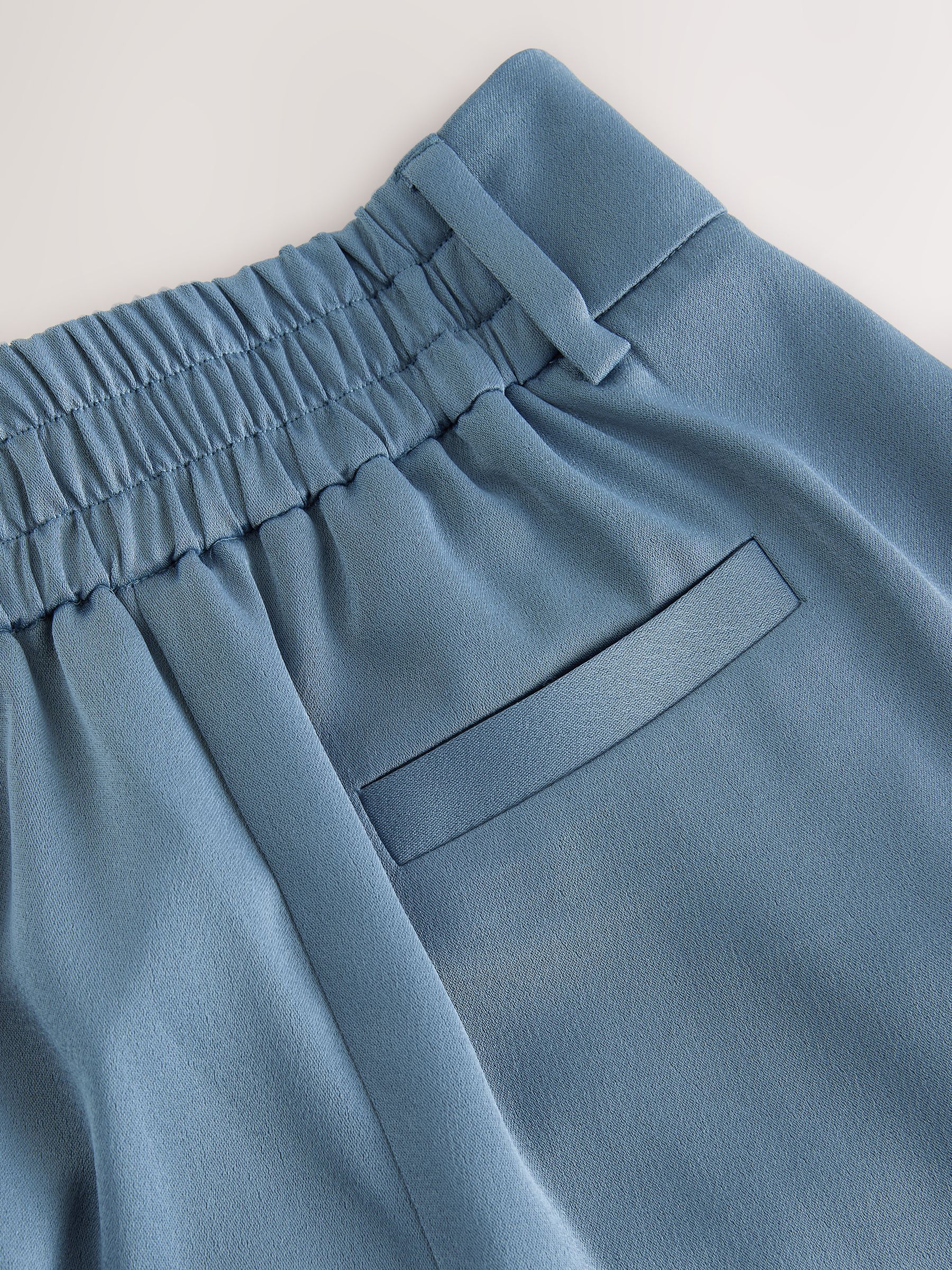Buy Blue Satin Wide Leg Elastic Back Trousers from the Next UK online shop