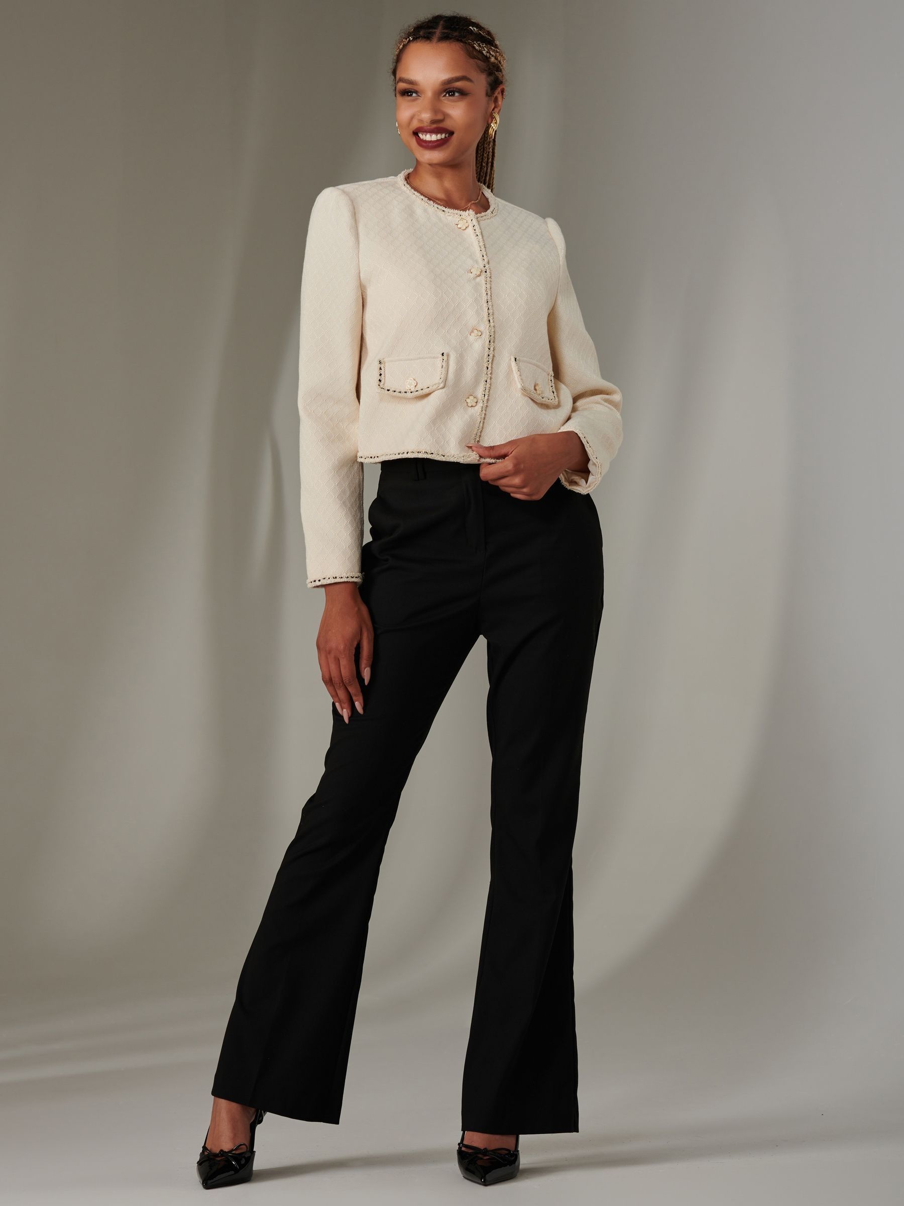 Buy Jolie Moi Cream Cropped Vintage Jacket from the Next UK online shop