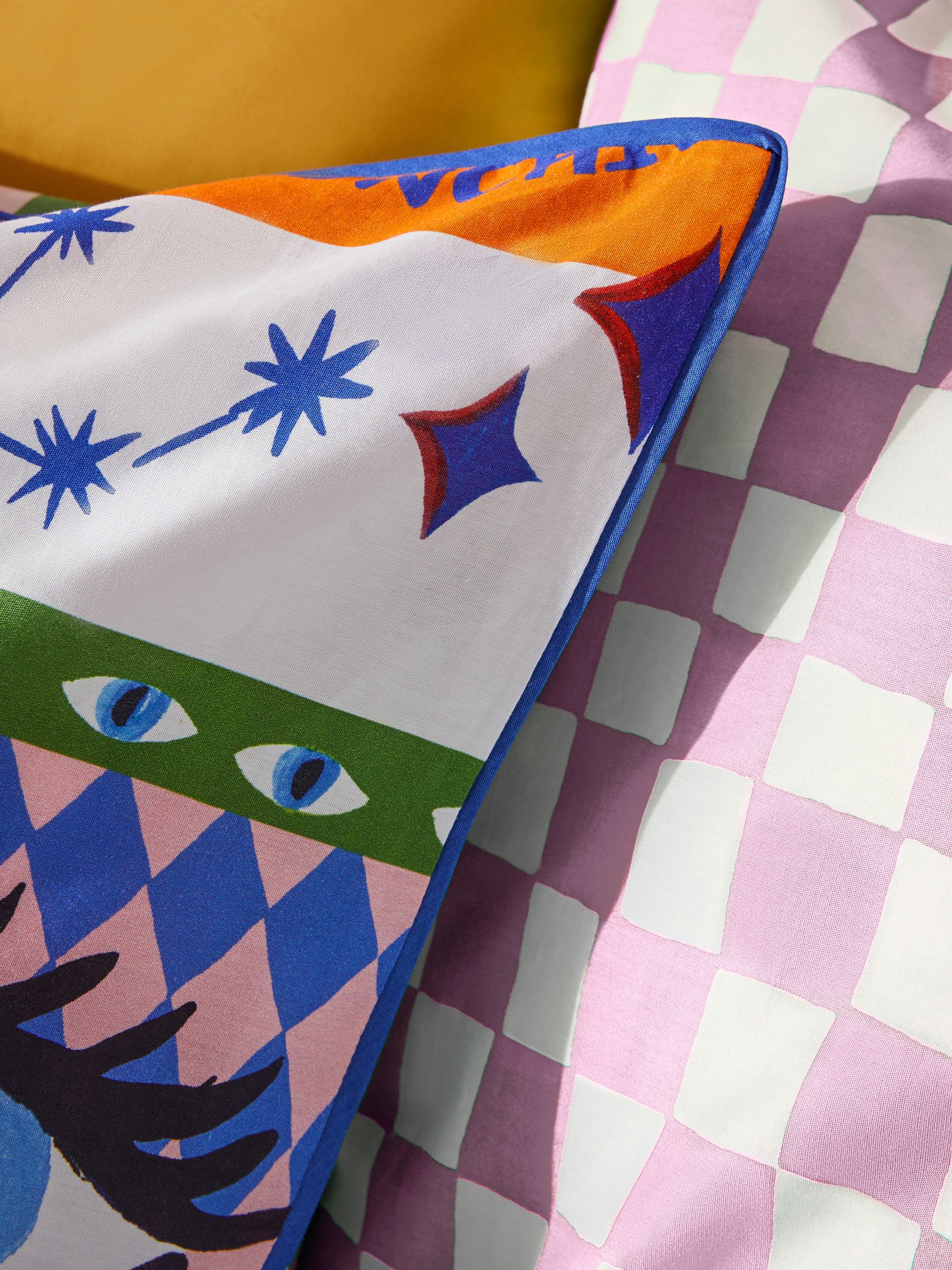 Buy Eleanor Bowmer Celestial Patchwork 180 Thread Count Duvet Cover and ...