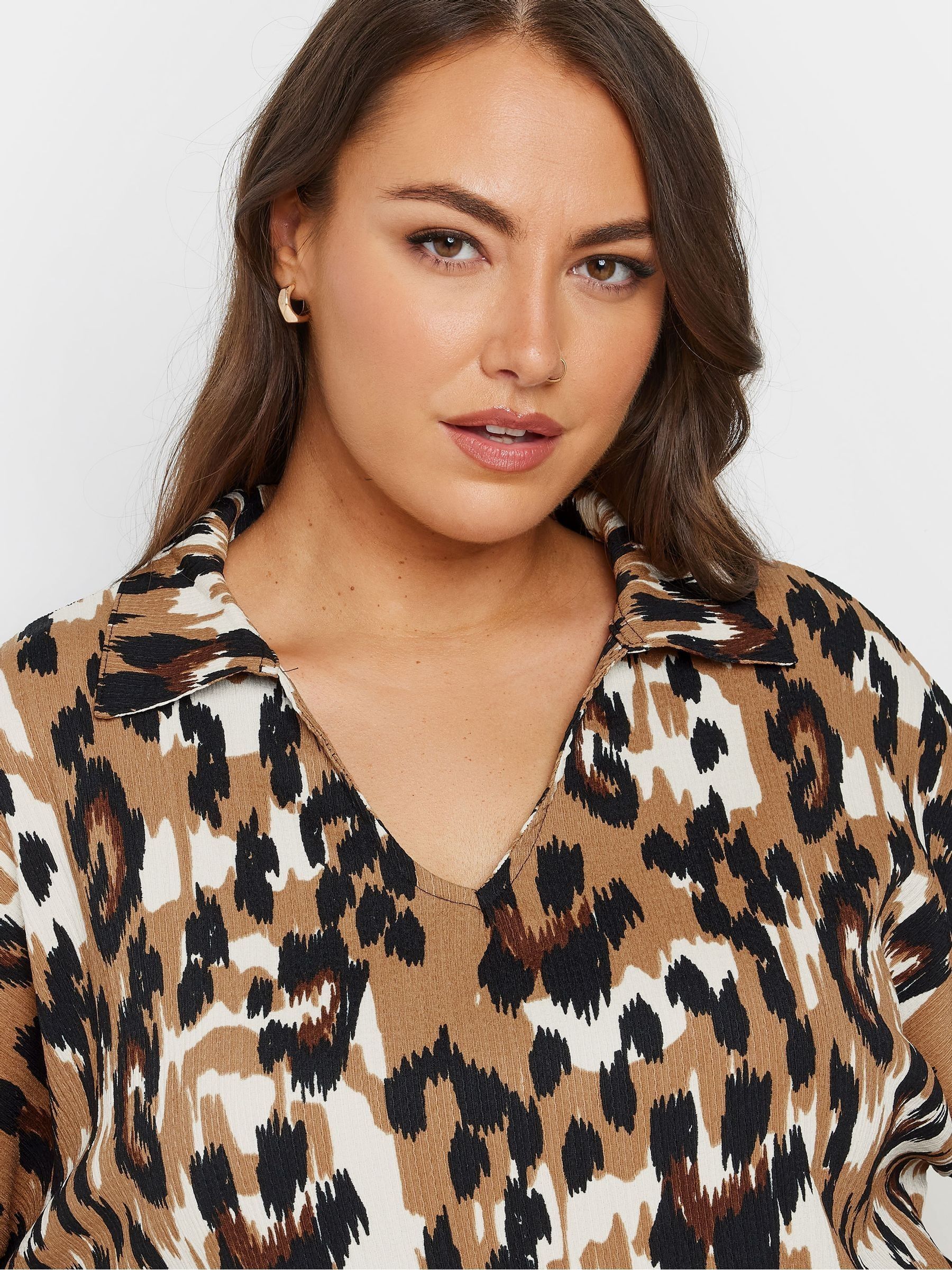 Buy Yours Curve Natural Abstract Structured Jersey Tunics from the Next ...