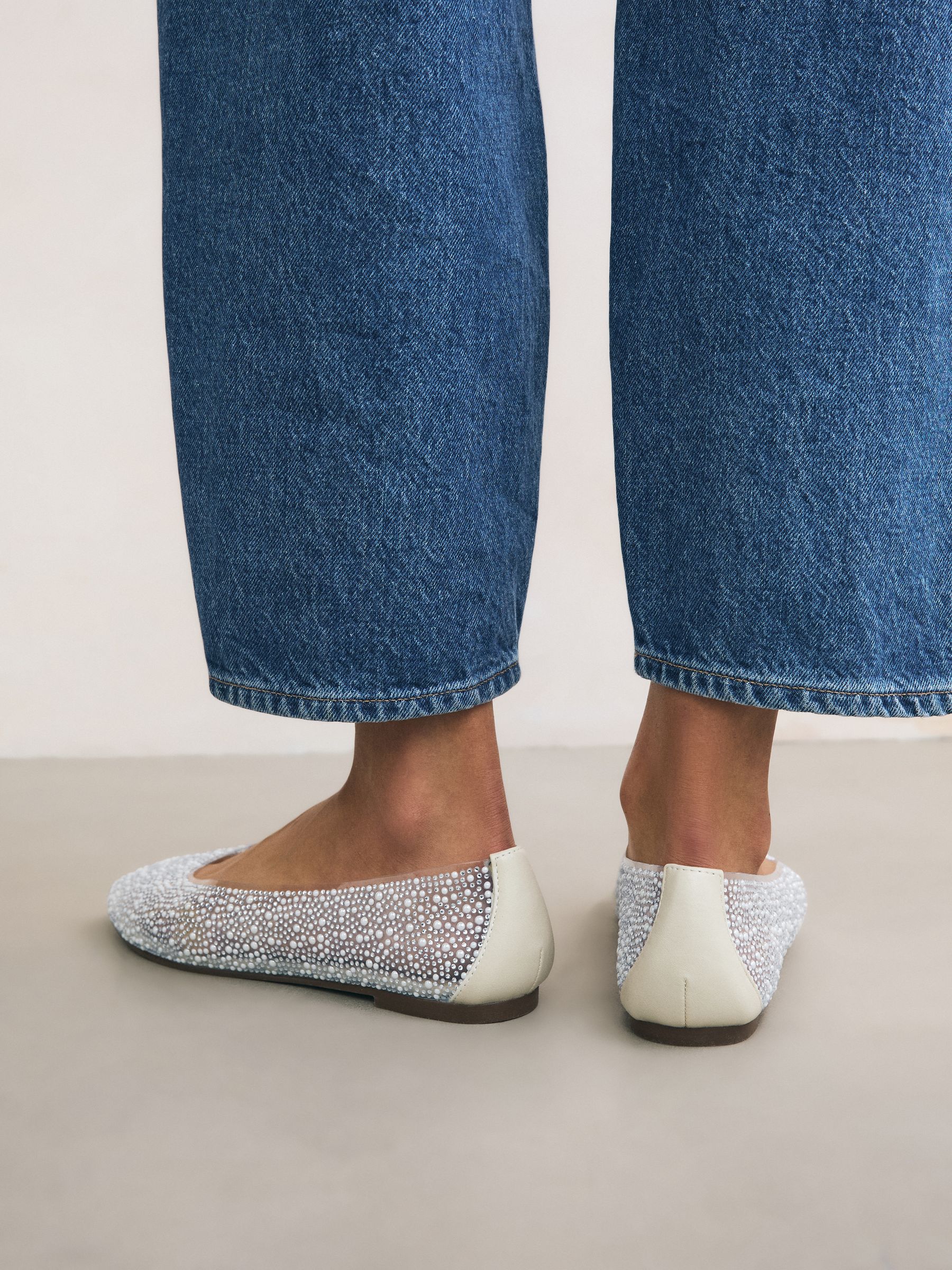 Buy Metallic Round Toe Jewel Vinyl Ballerinas from the Next UK online shop