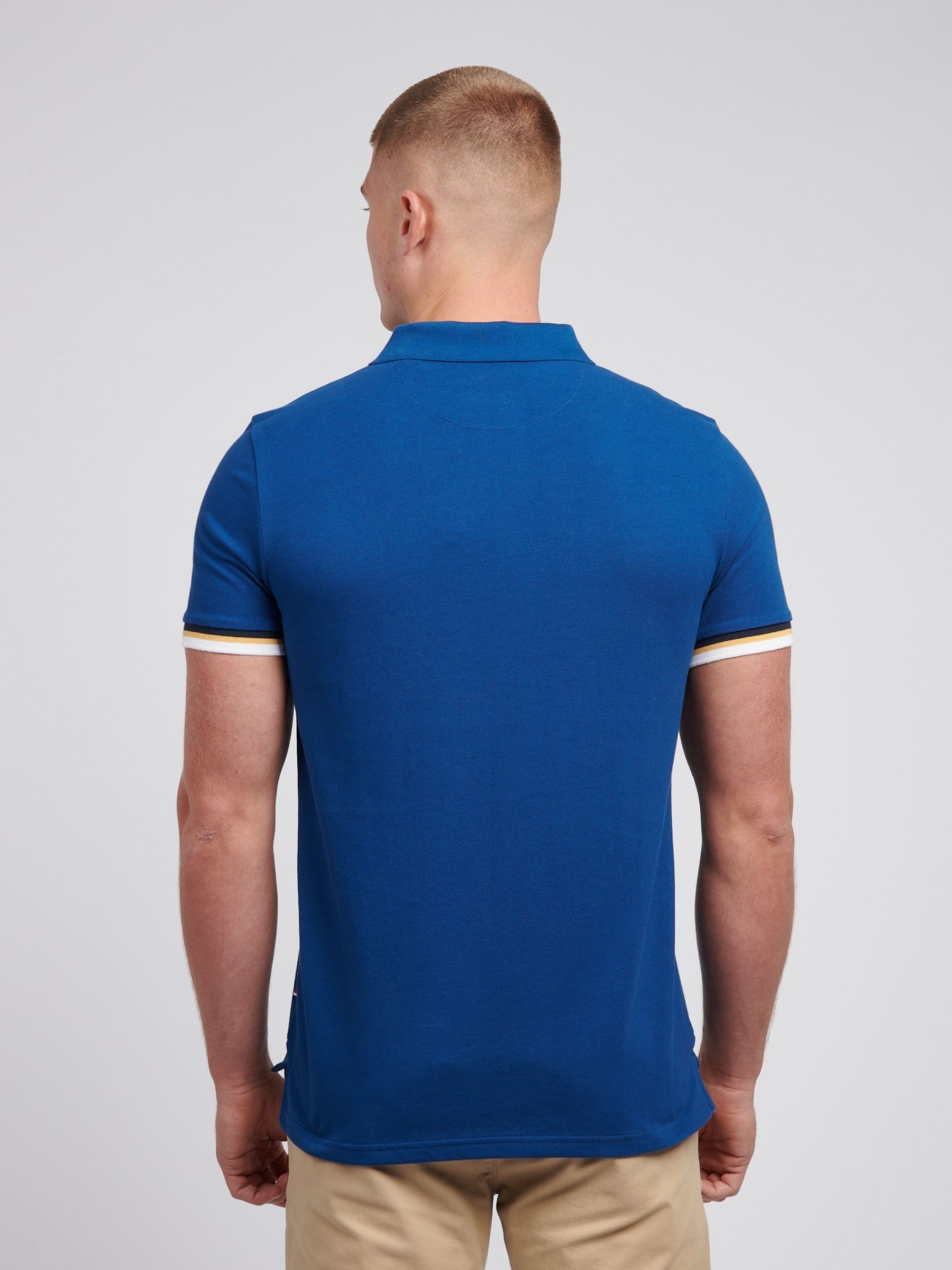 Buy U.S. Polo Assn Blue Mens Pop Colour Pique 100% Cotton Polo Shirt ...