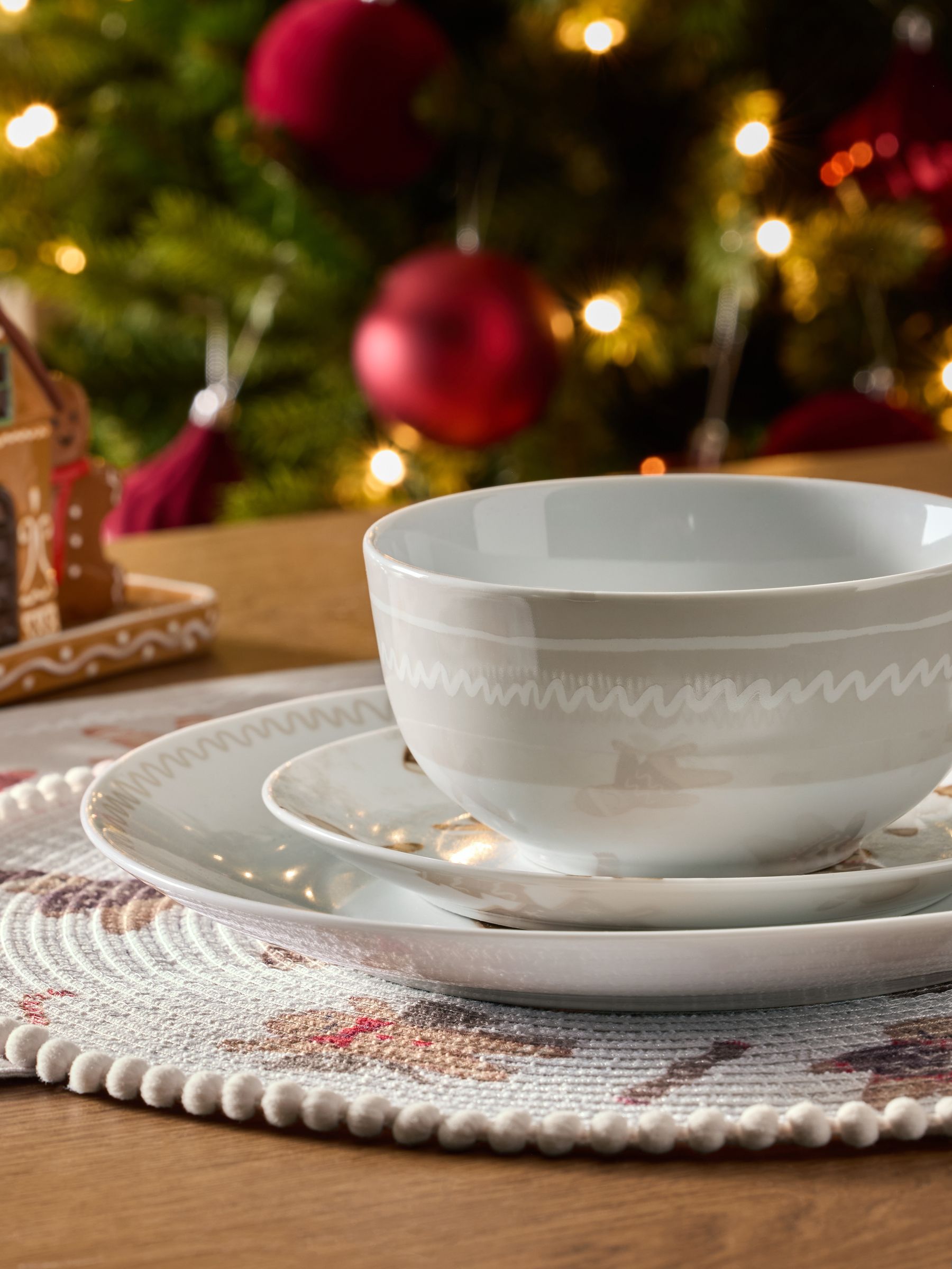 Buy 12 Piece Natural Christmas Gingerbread Dinner Set from Next Japan