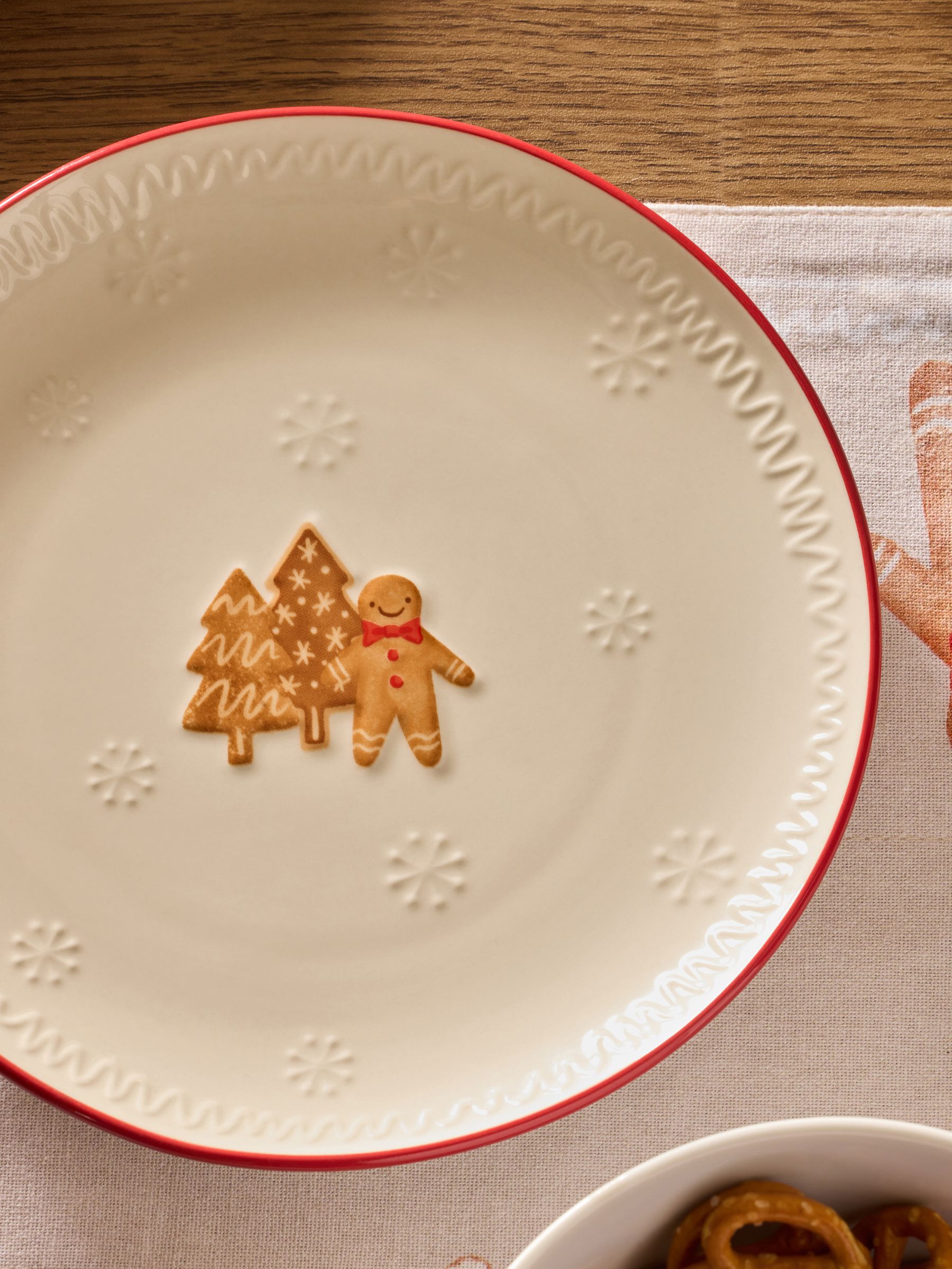 Buy Set of 2 Natural Christmas Gingerbread Side Plates from Next Australia
