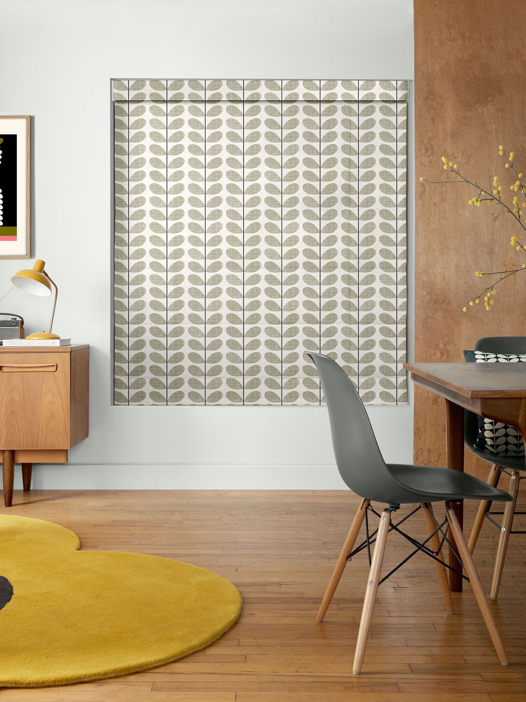 Buy Orla Kiely Grey Scribble Stem Made to Measure 100% Cotton Roman ...