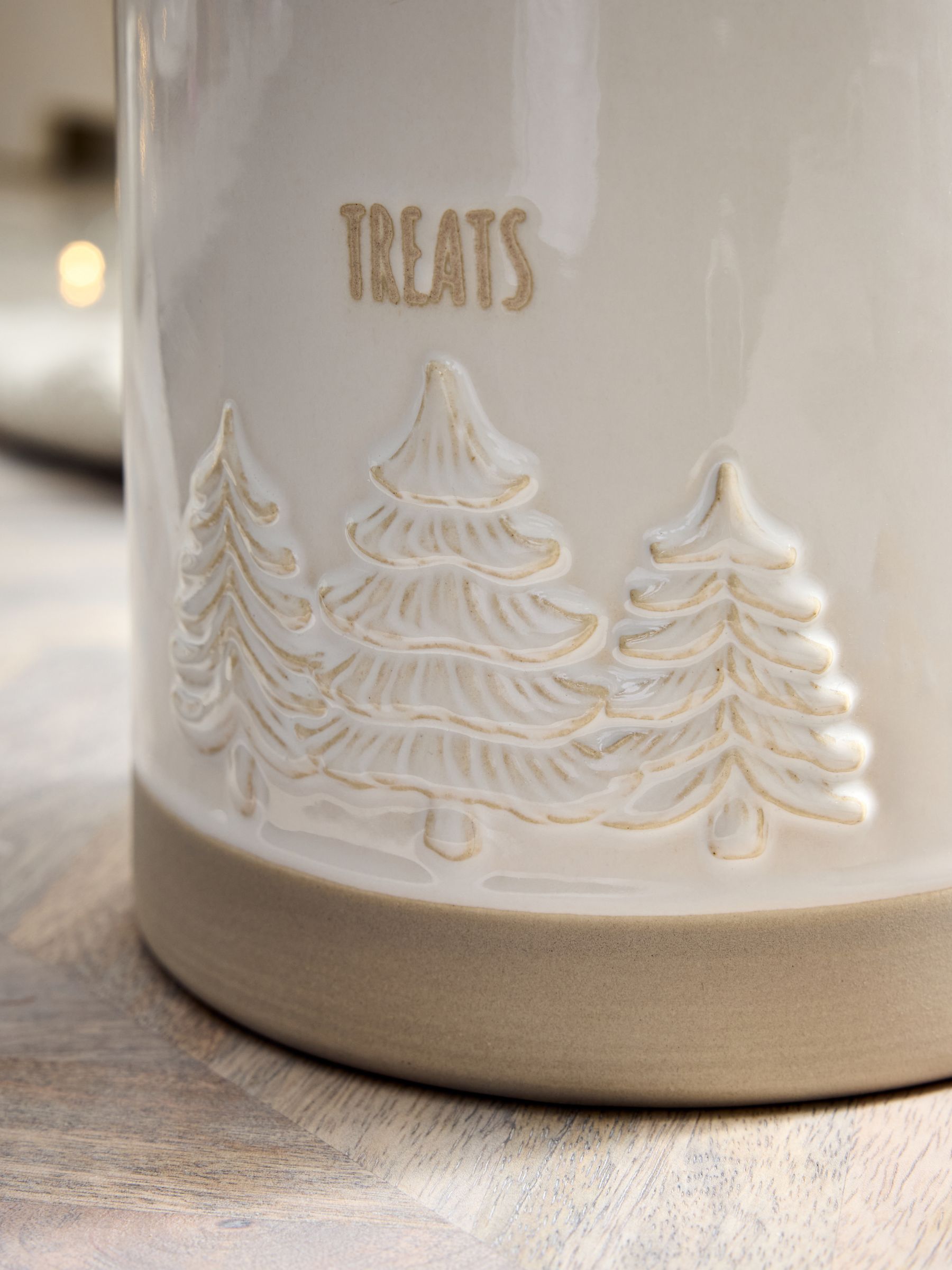 Buy Natural Embossed Trees Treat Jar from the Next UK online shop