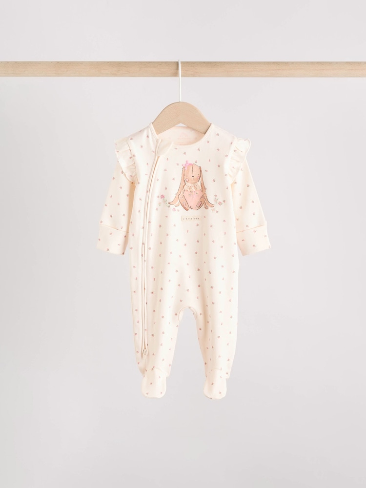 Buy Pink Two Way Zip Sleepsuits 3 Pack (0-2yrs) from Next India