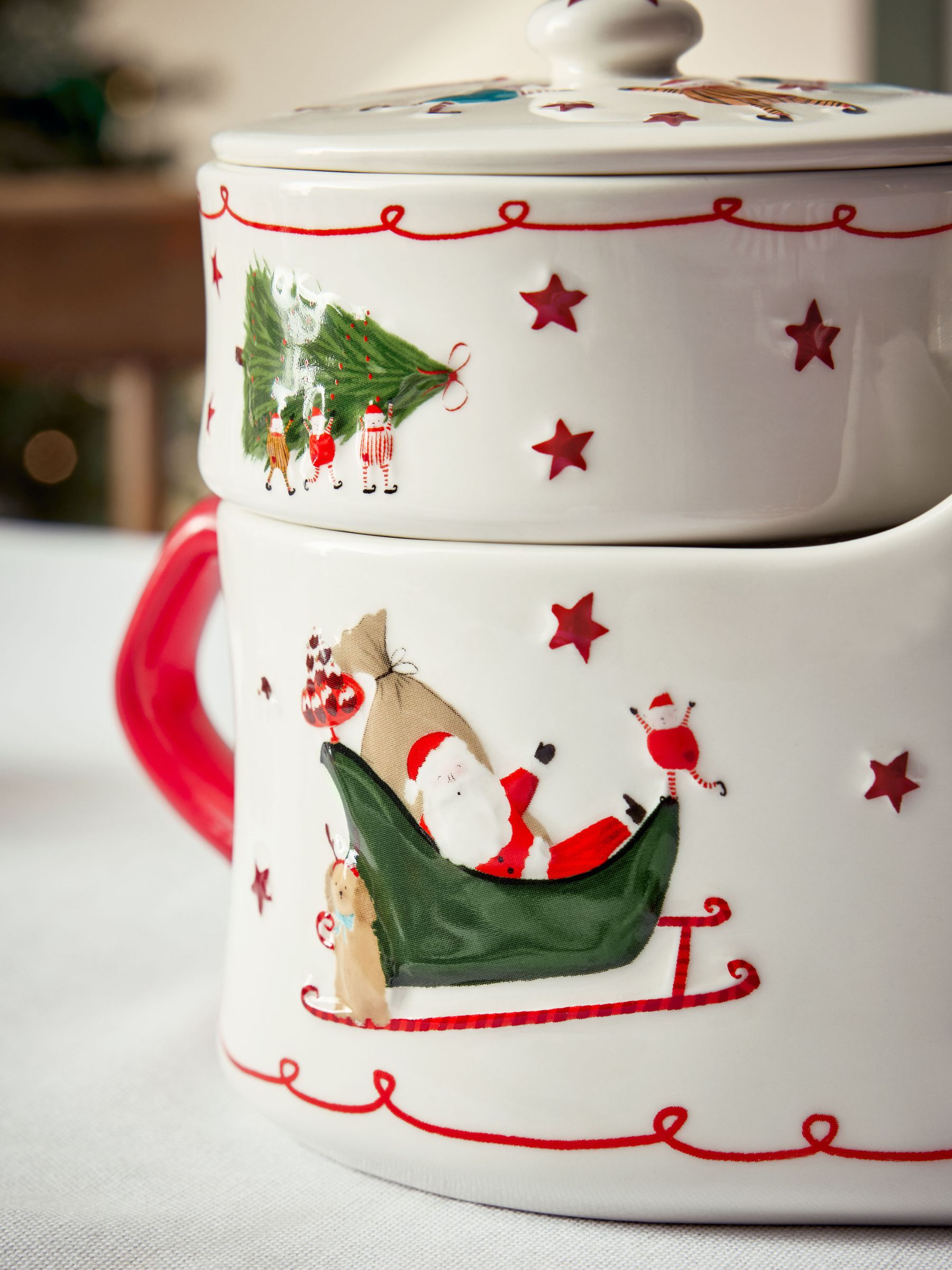 Buy Red Santa Stacking Gravy Boat and Condiment Pot from Next Australia