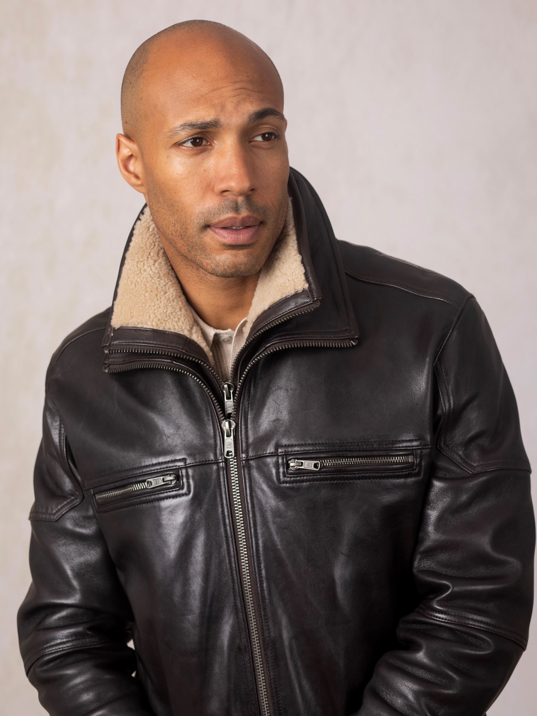 Buy Lakeland Leather Brown Gosforth Leather Jacket from the Next UK ...