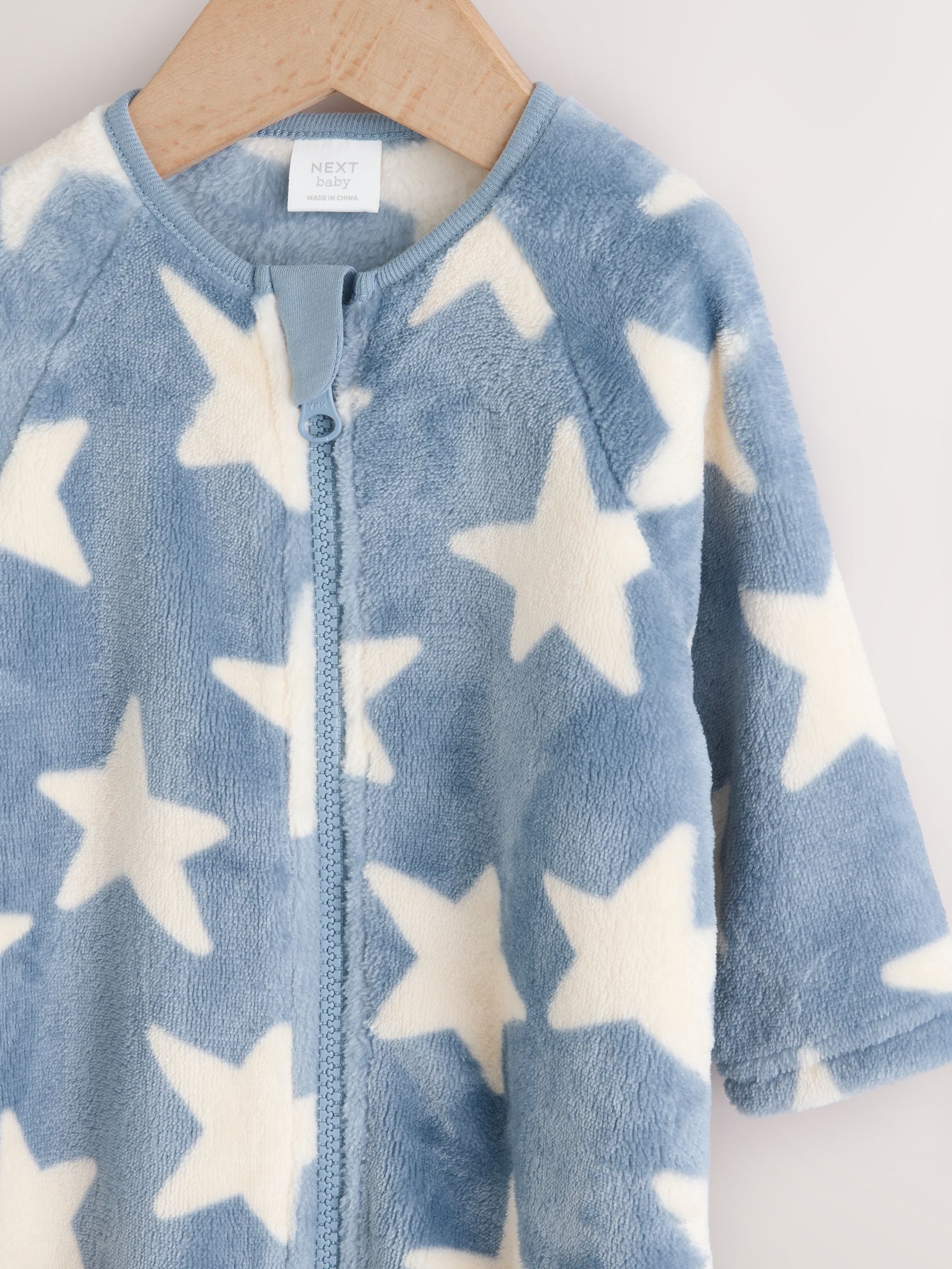 Buy Blue Star Fleece Baby Sleepsuit from the Next UK online shop