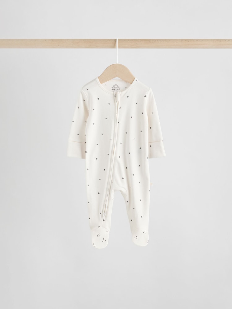 Buy Neutral 7 Pack Two Way Zip Baby Sleepsuits (0-2yrs) from Next Australia