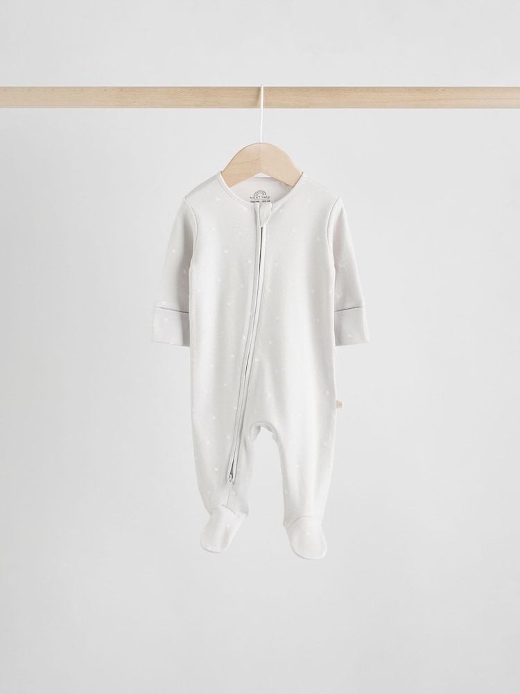 Buy Neutral 7 Pack Two Way Zip Baby Sleepsuits (0-2yrs) from Next Australia