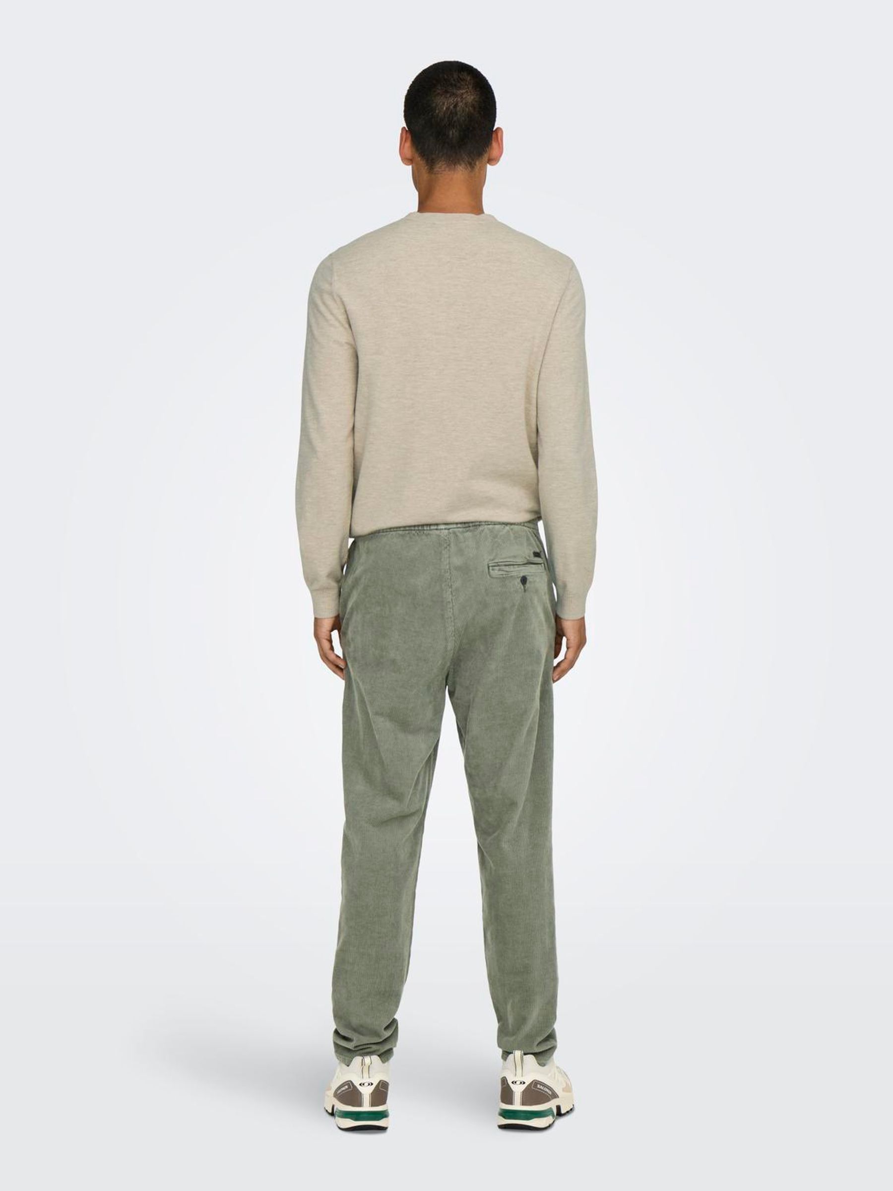 Buy Only & Sons Grey Corduroy Trousers from the Next UK online shop