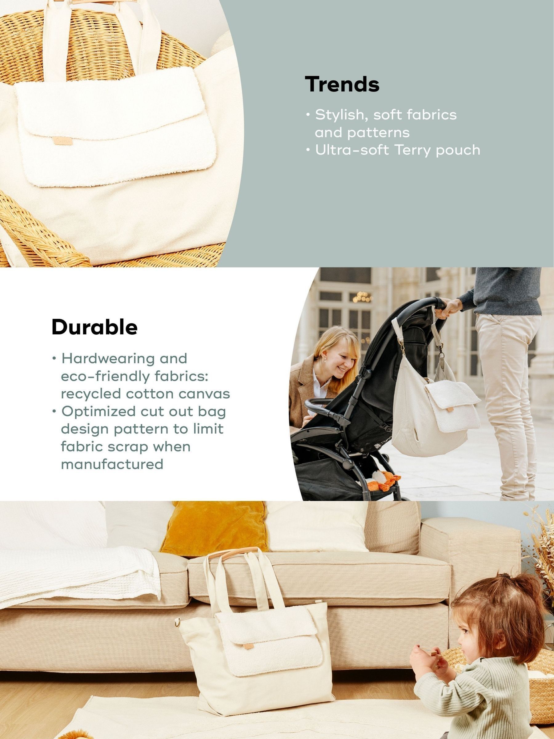 Buy Babymoov White Tote Multi Functional 2 in 1 Changing Bag from the ...