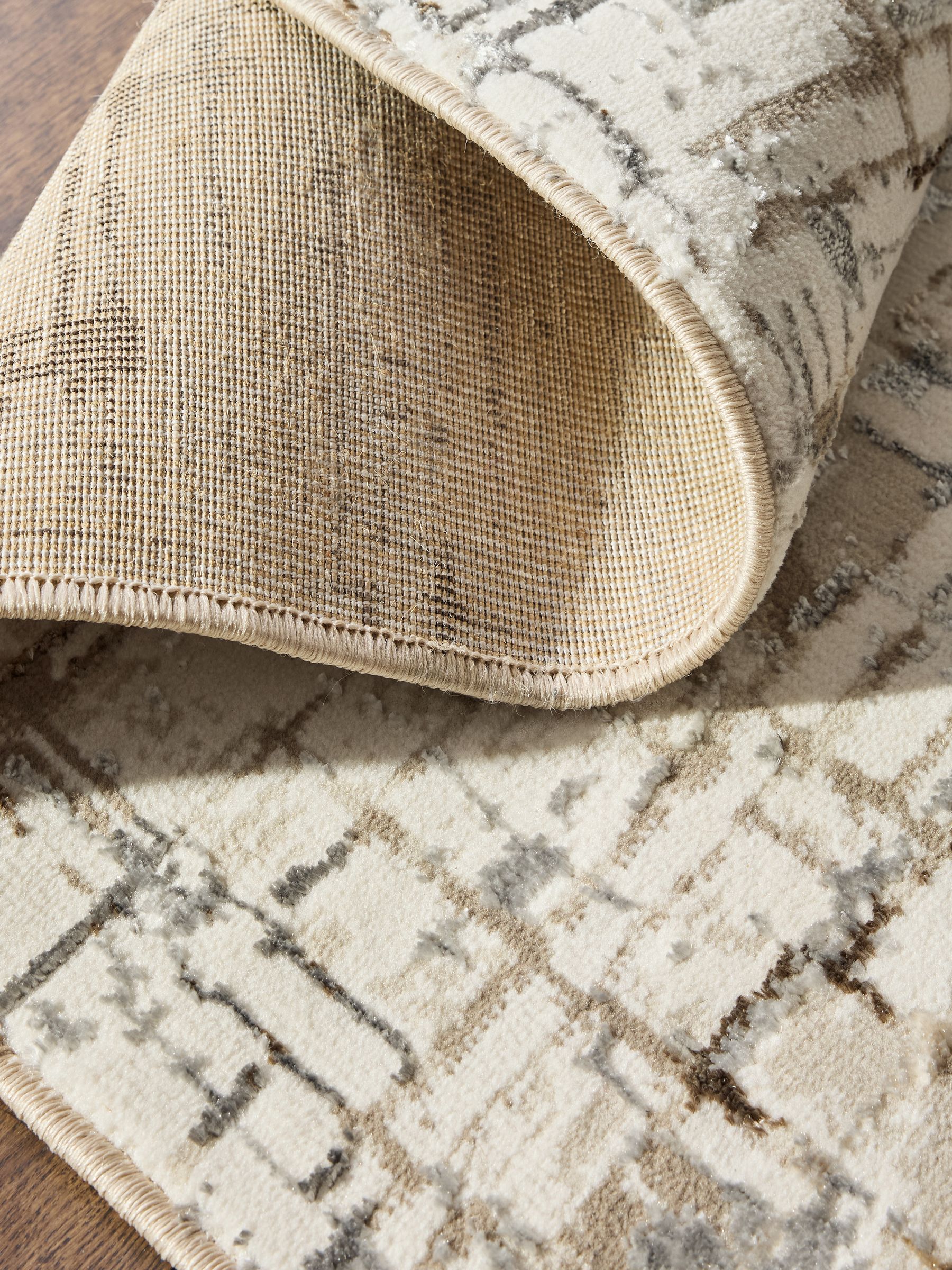 Buy Mid Natural Elena Abstract Lines Rug from the Next UK online shop