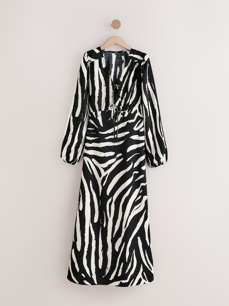 zebra pattern dress