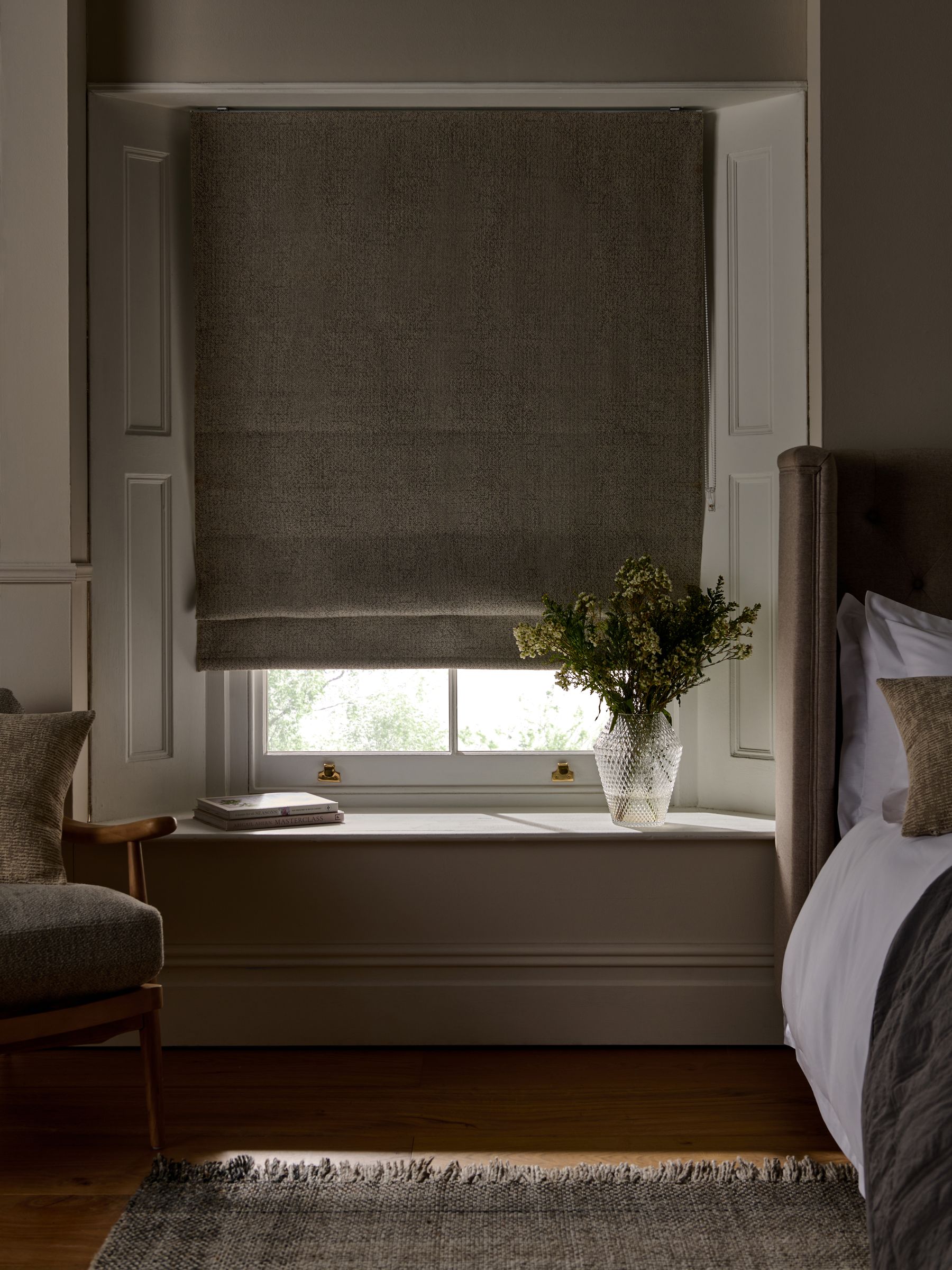 Buy Grey Textured Ready Made Blackout Roman Blinds from the Next UK ...