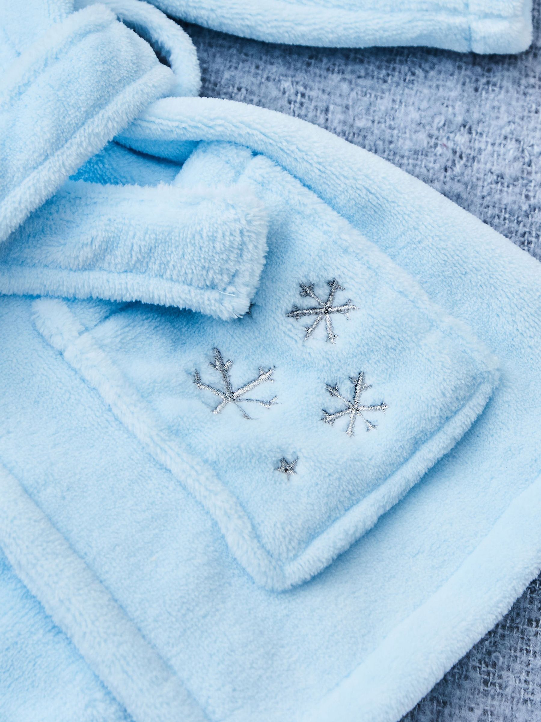 Buy My 1st Years Blue Personalised Snow Princess Hooded Fleece Robe ...
