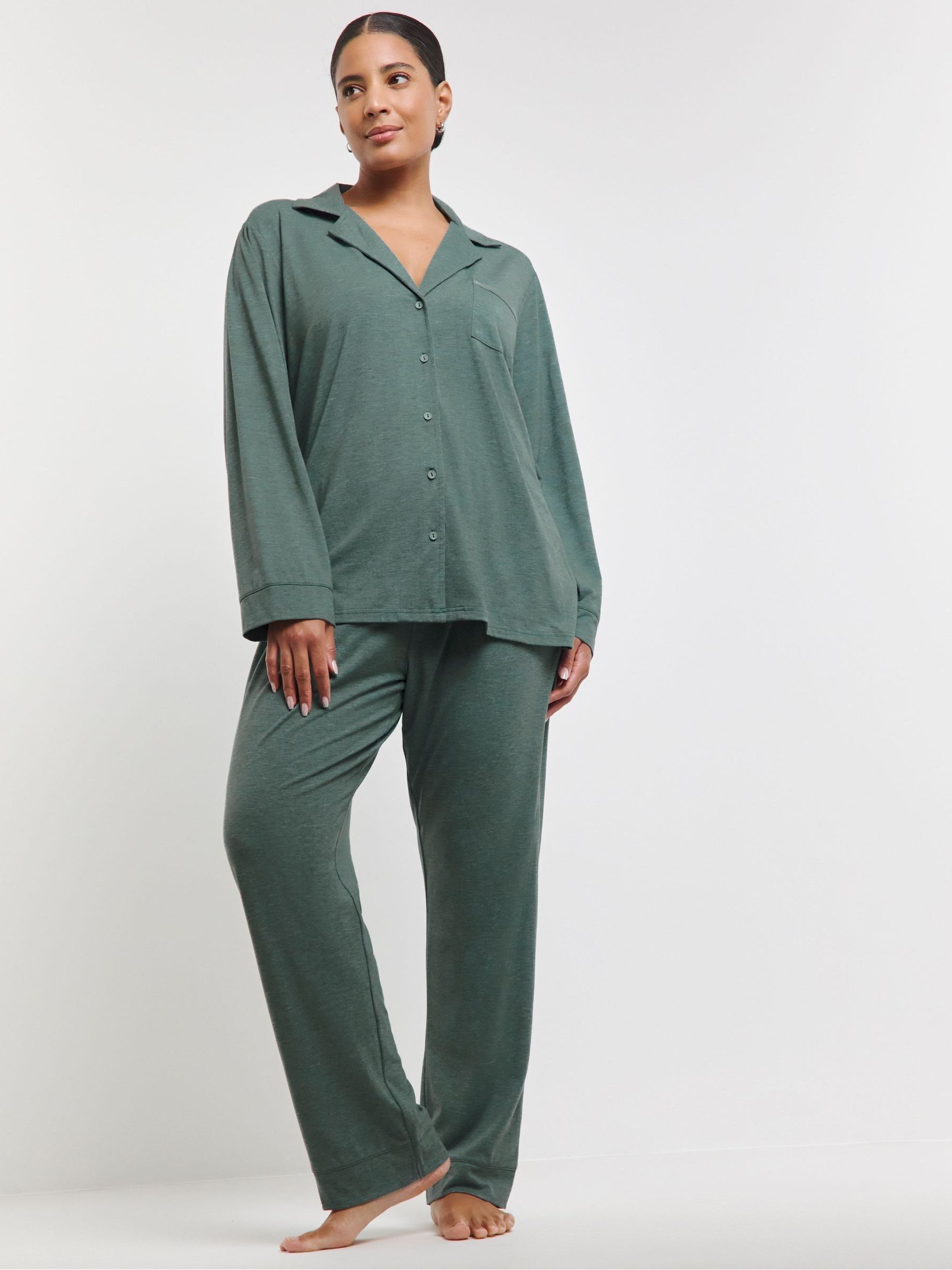 Buy Simply Be Green Pretty Lounge Pyjamas from the Next UK online shop