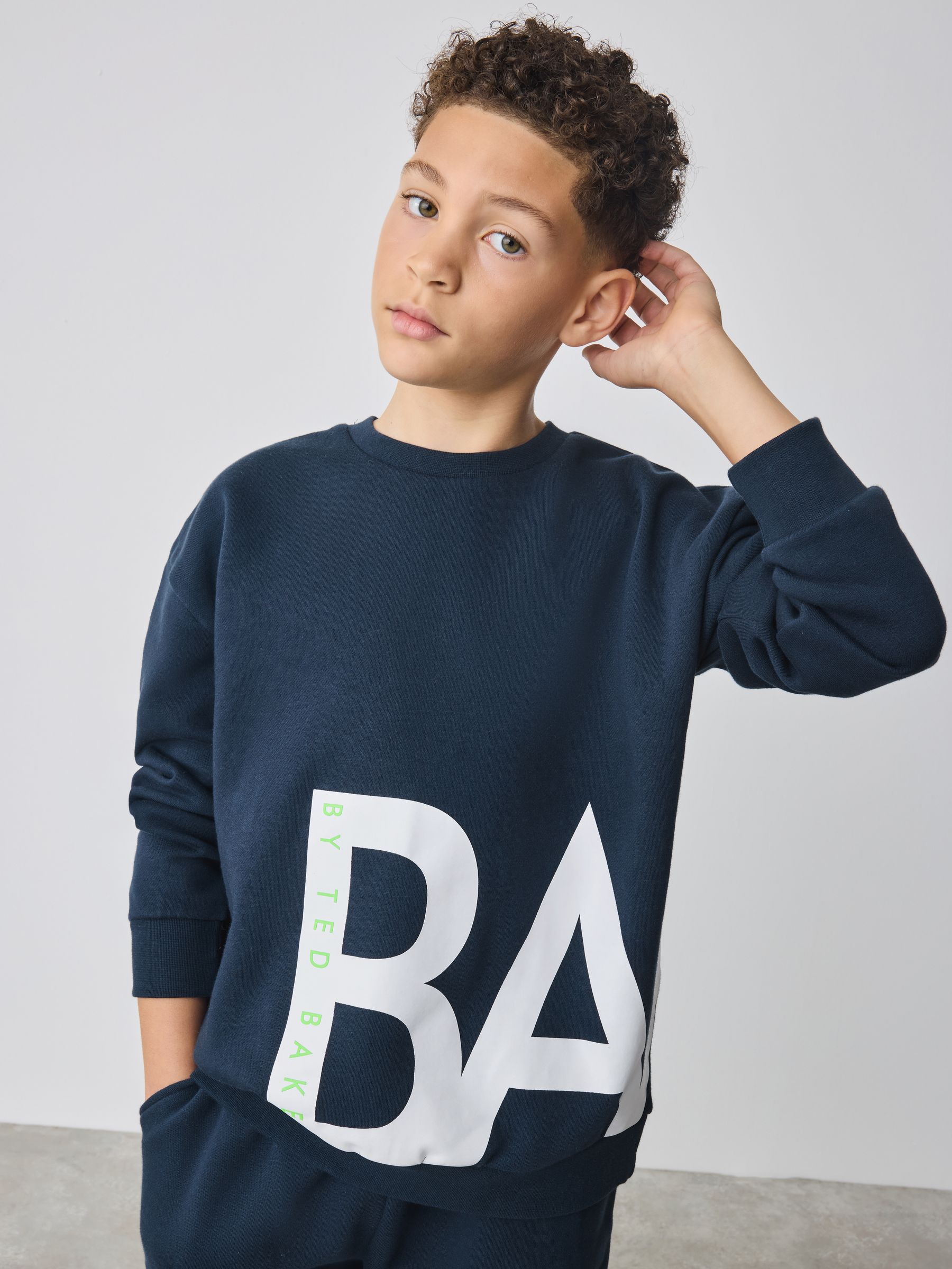 Buy Baker by Ted Baker Oversized Letter Graphic Print Sweatshirt and ...