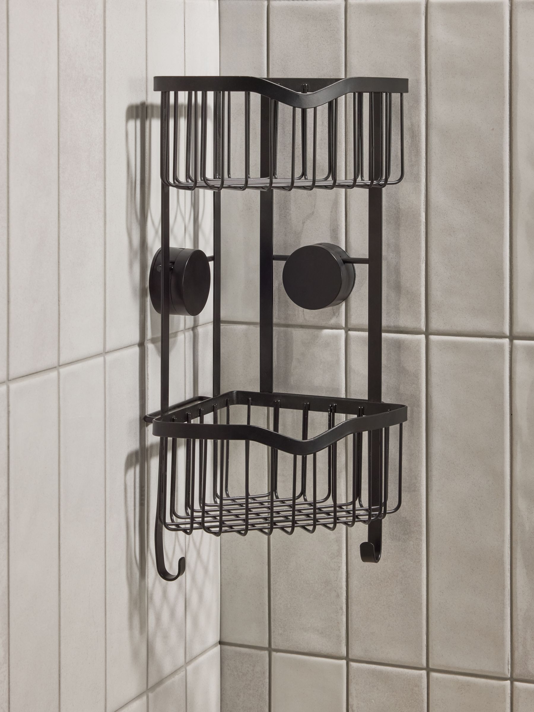 Buy Black Suction Corner Shower Caddy from the Next UK online shop