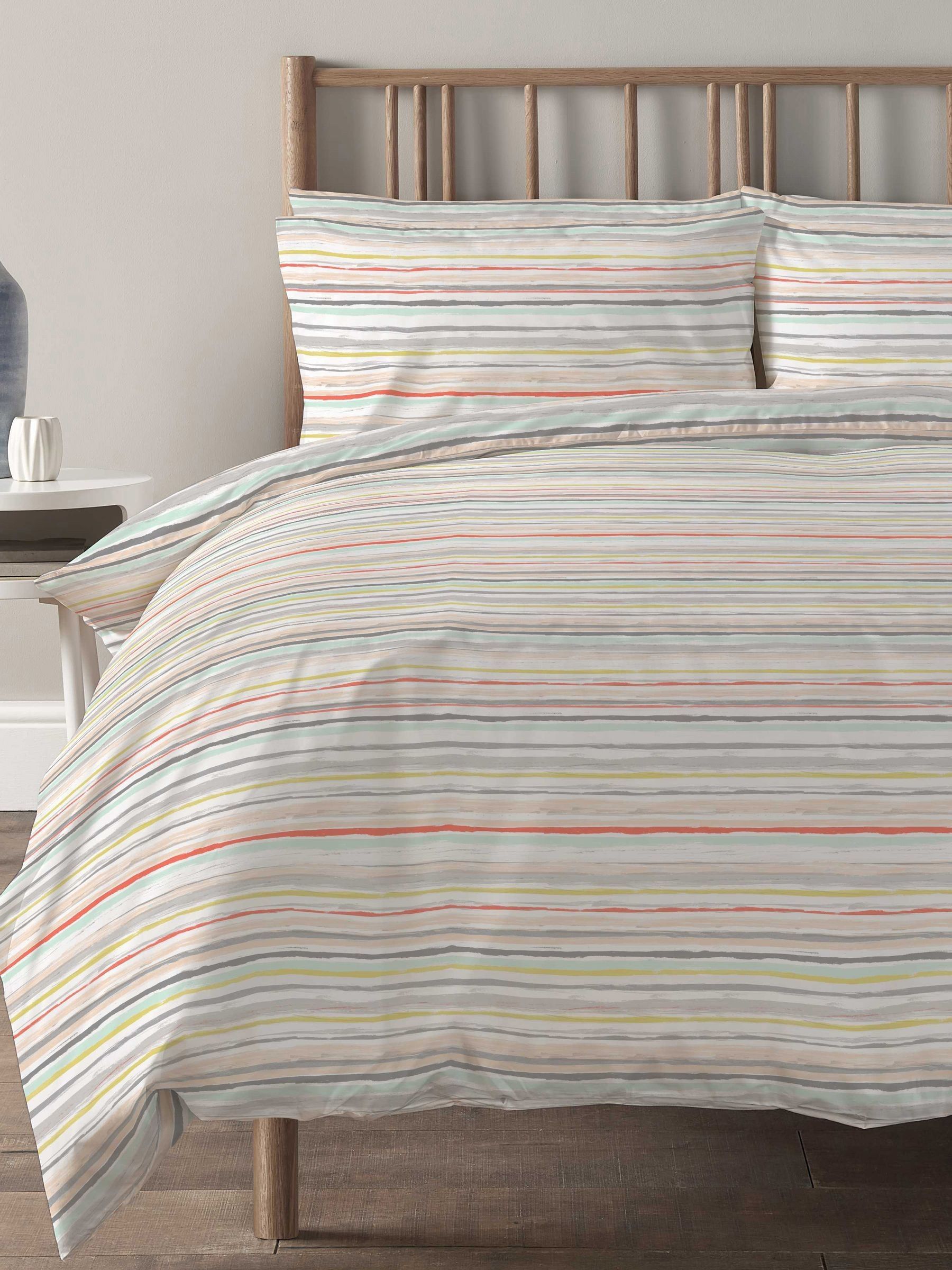 Buy Copenhagen Home Pink Painterly Stripe Duvet Cover Set from the Next ...