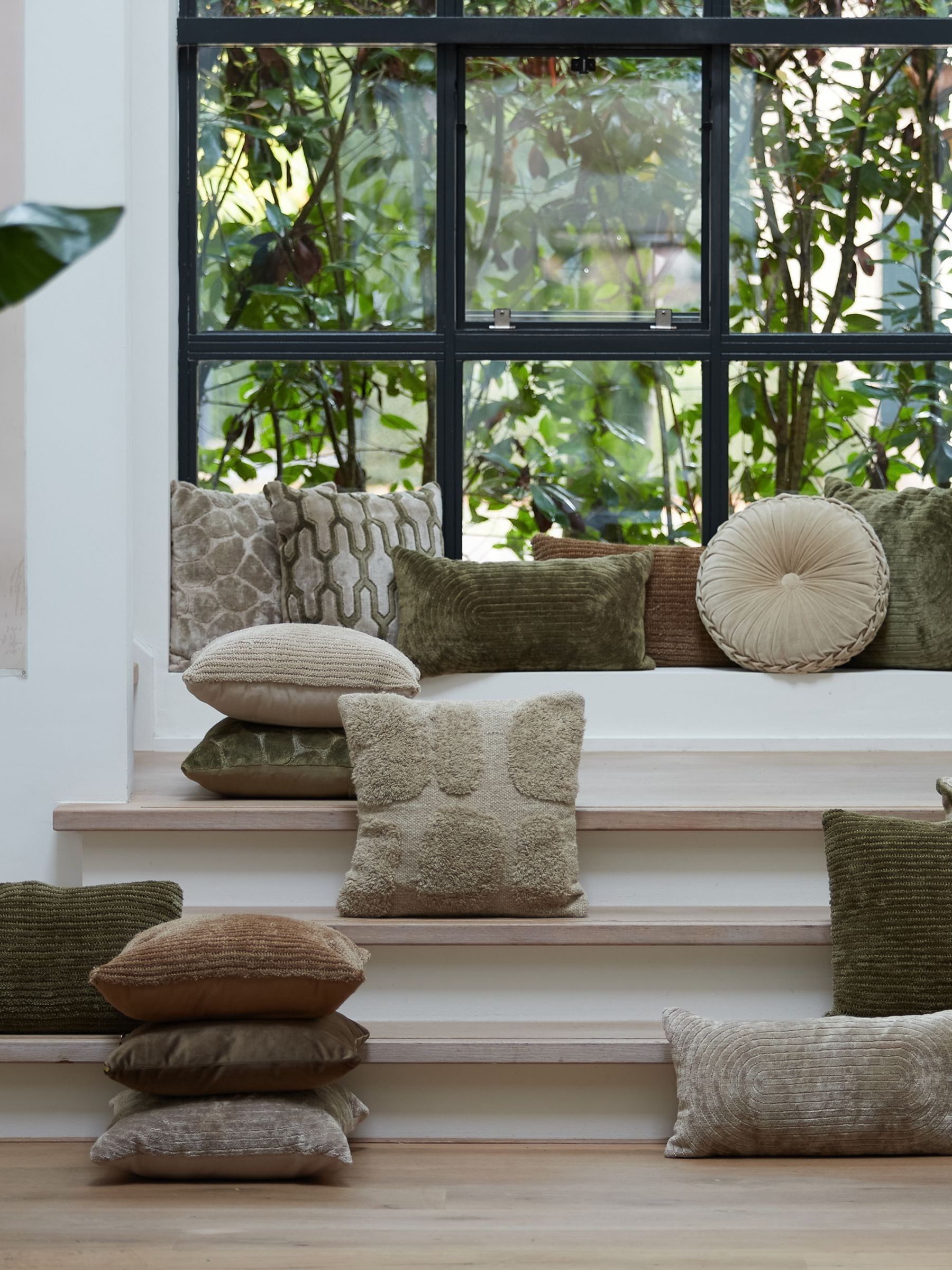 Buy Light & Living Brown Zirafi Textured Cushion from the Next UK ...