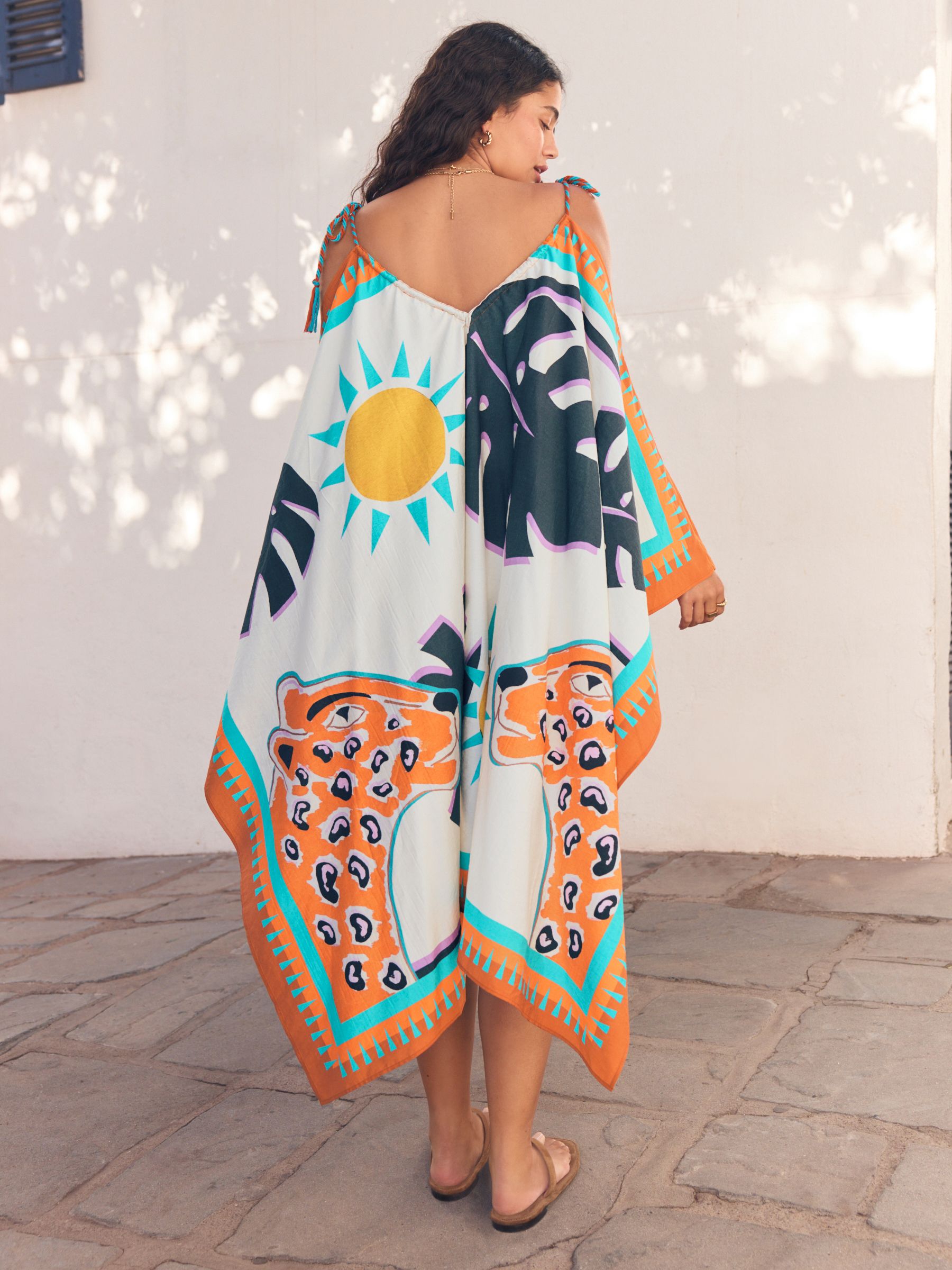Buy Tropical Leopard Print Cold Shoulder Cover-Up from the Next UK ...