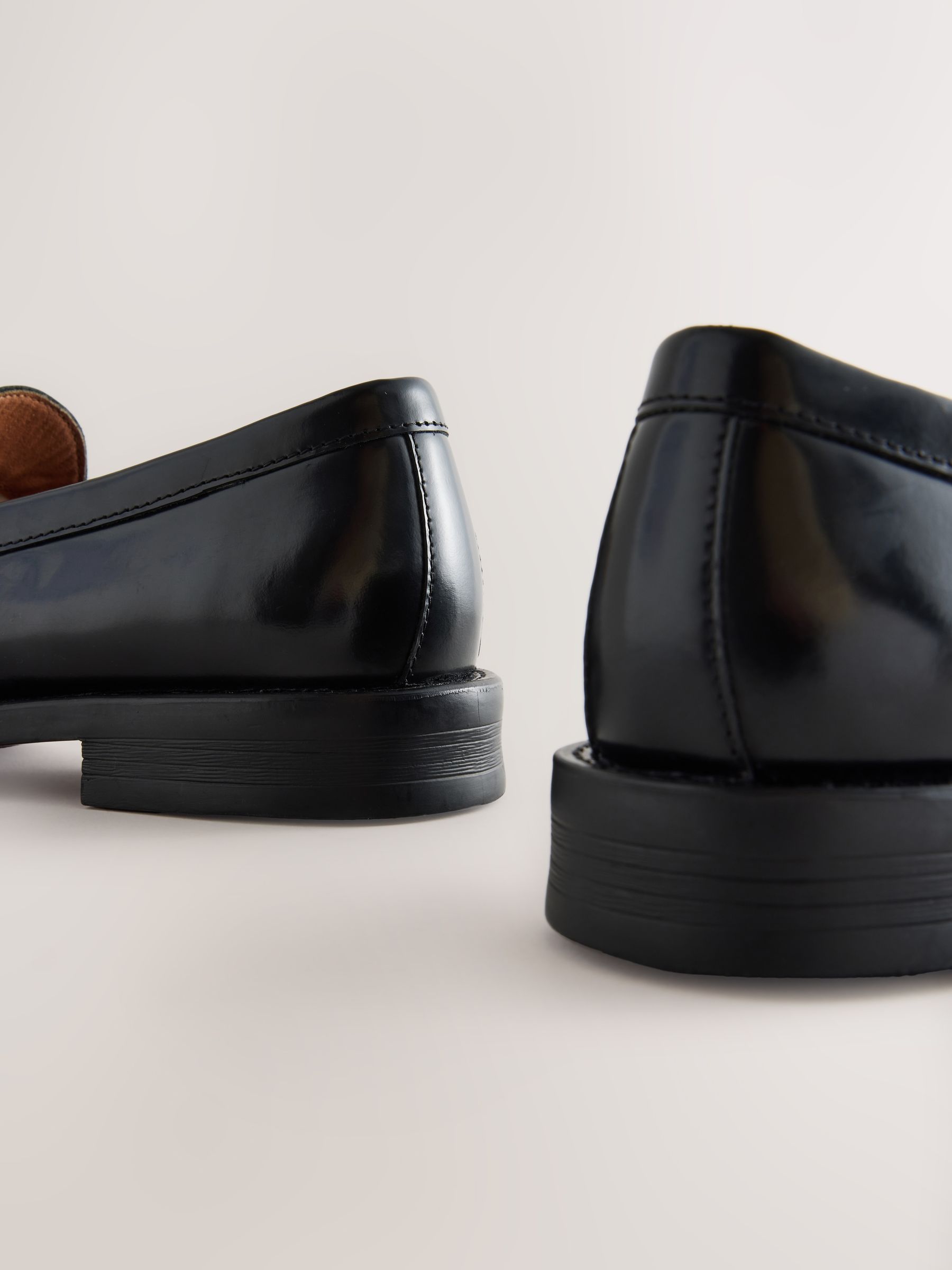 Buy Black Ruched Front Leather Loafers from the Next UK online shop