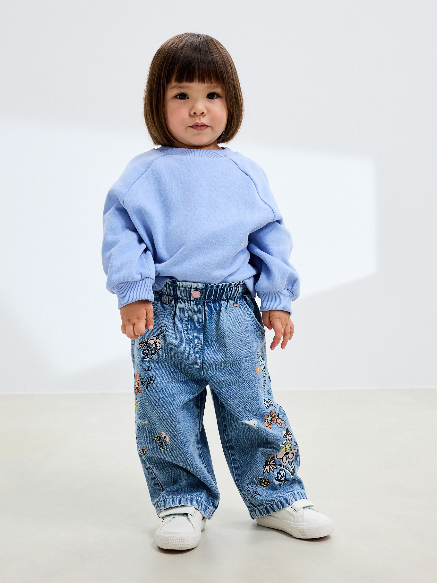 Buy Denim Floral Print Jeans (3mths-7yrs) from the Next UK online shop