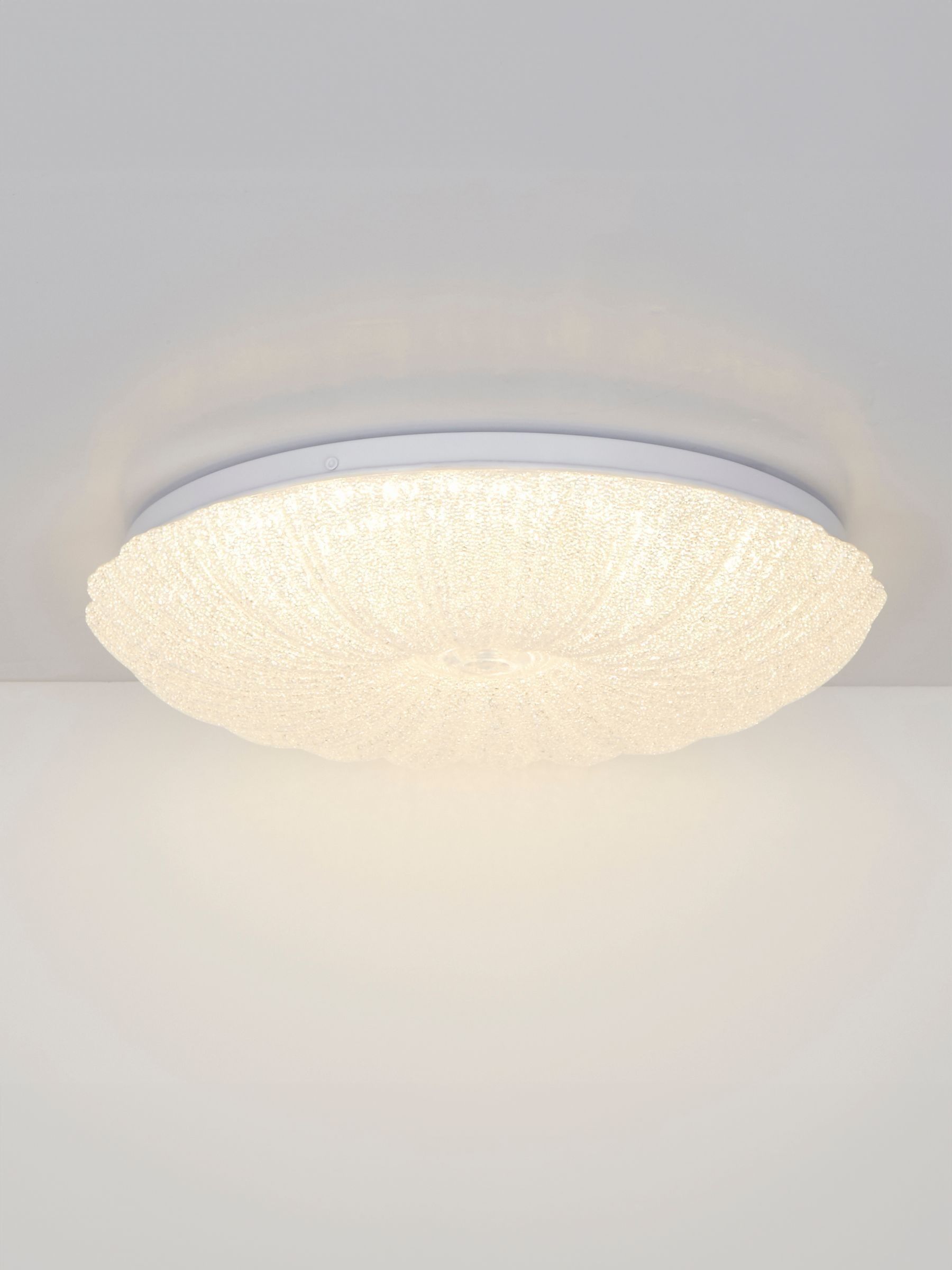 Buy Searchlight Clear and White Roman LED Flush Ceiling Light from the ...