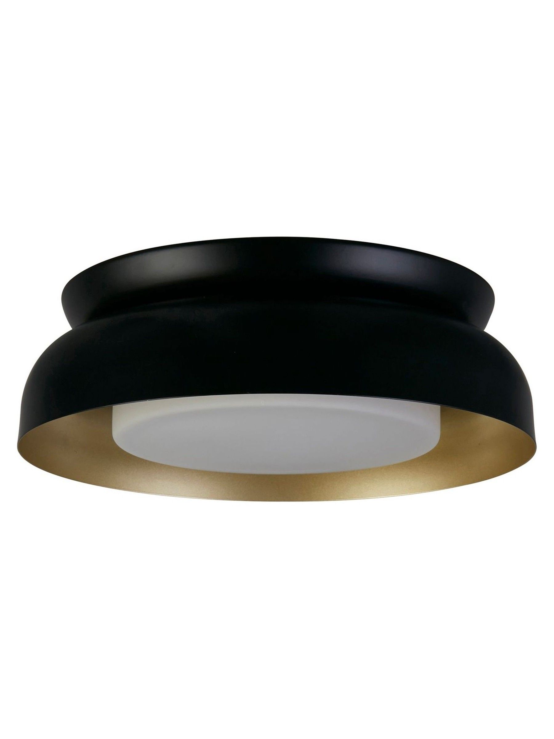 Buy Searchlight Black and Gold Hambel Flush Ceiling Light from the Next ...