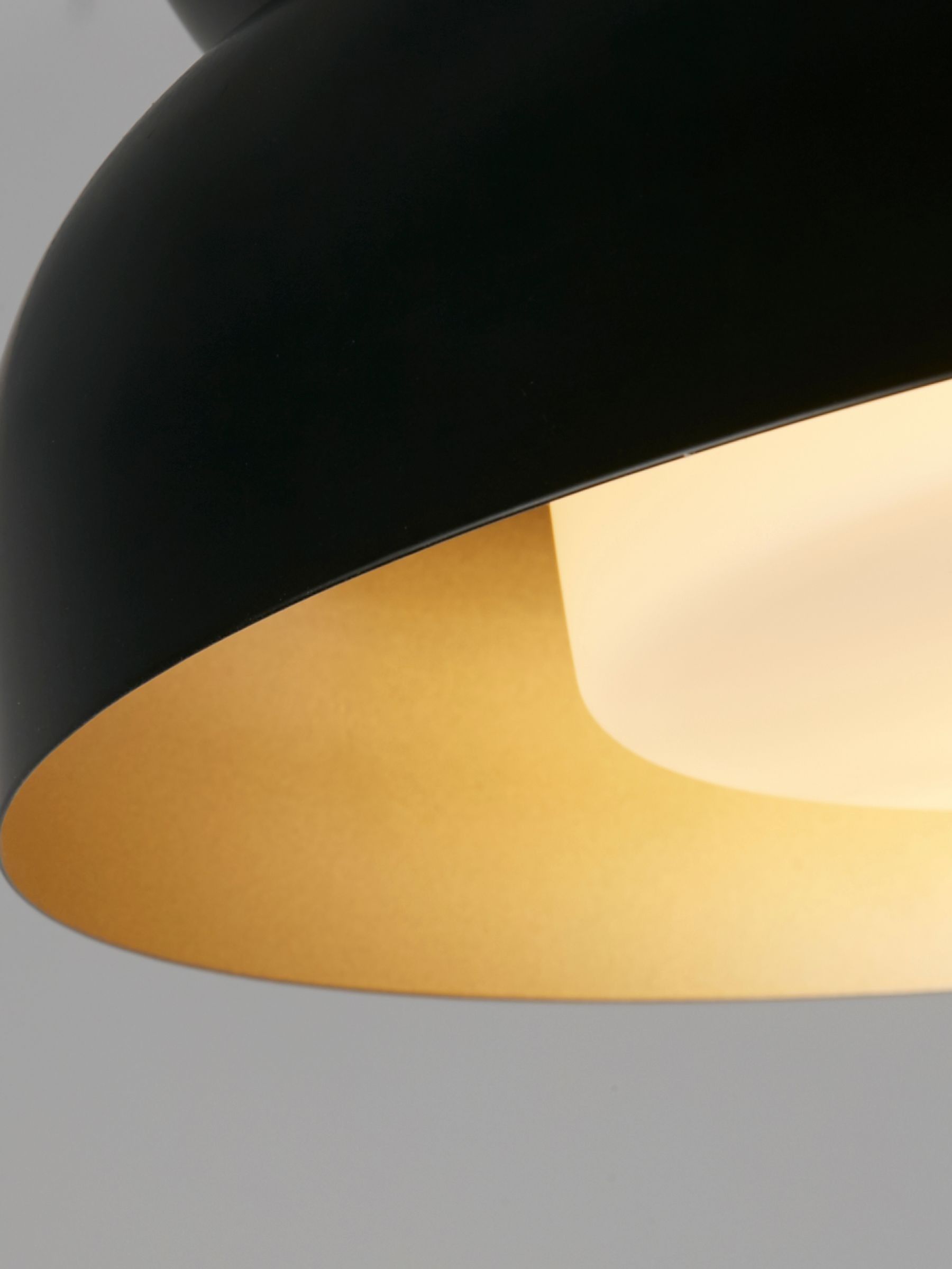 Buy Searchlight Black and Gold Hambel Flush Ceiling Light from the Next ...