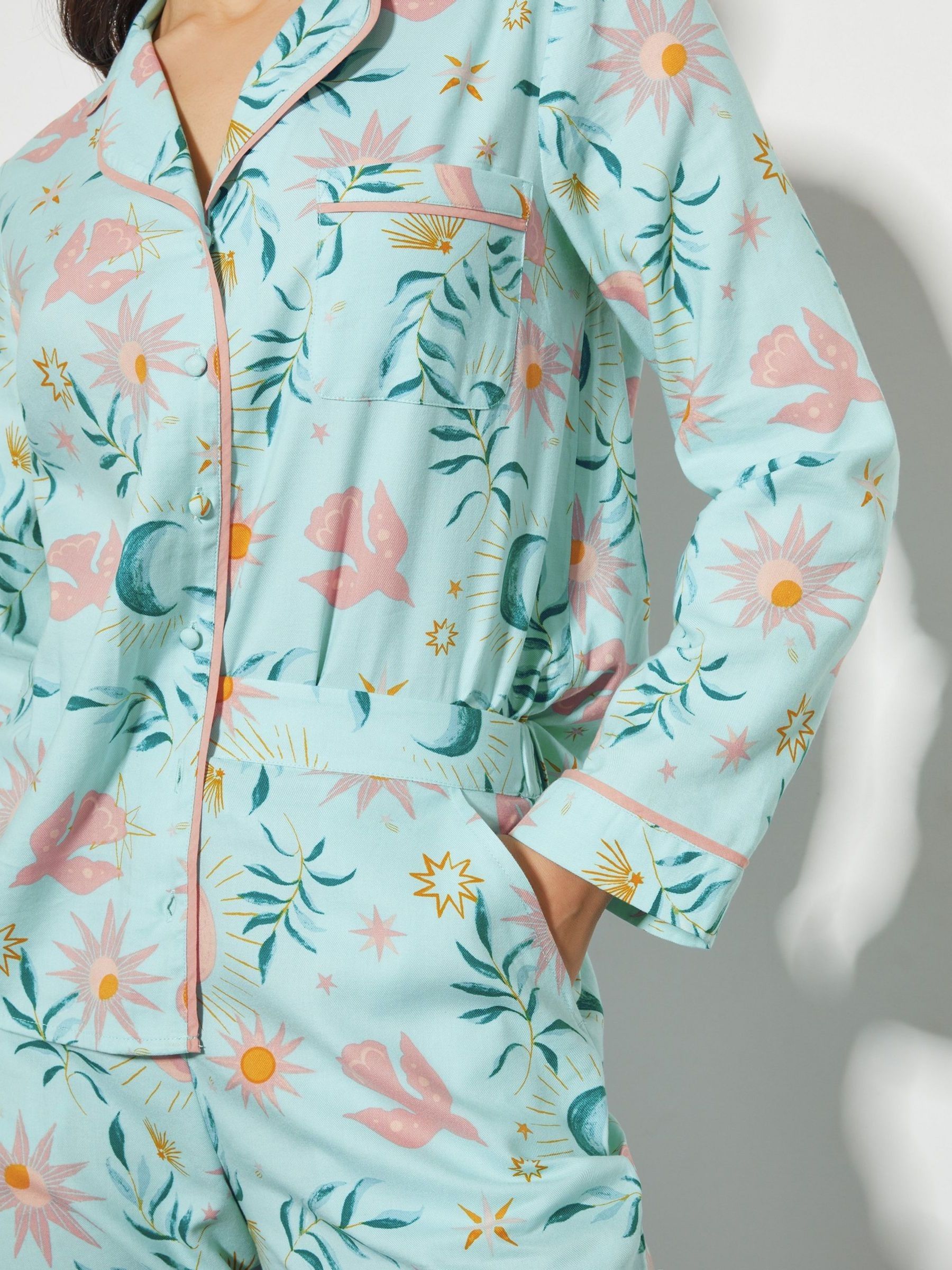 Buy Monsoon Blue Celeste Celestial Print Pyjamas Set from the Next UK ...