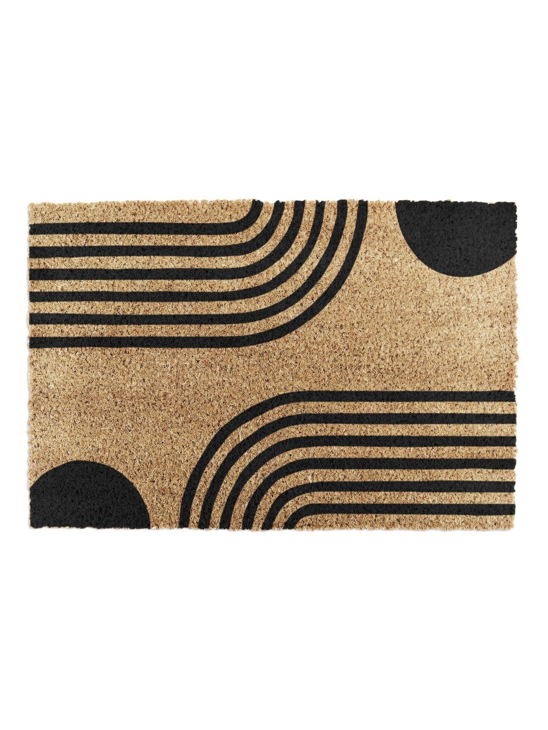 Buy Artsy Mats Natural and Black Abstract Lines Doormat from the Next ...