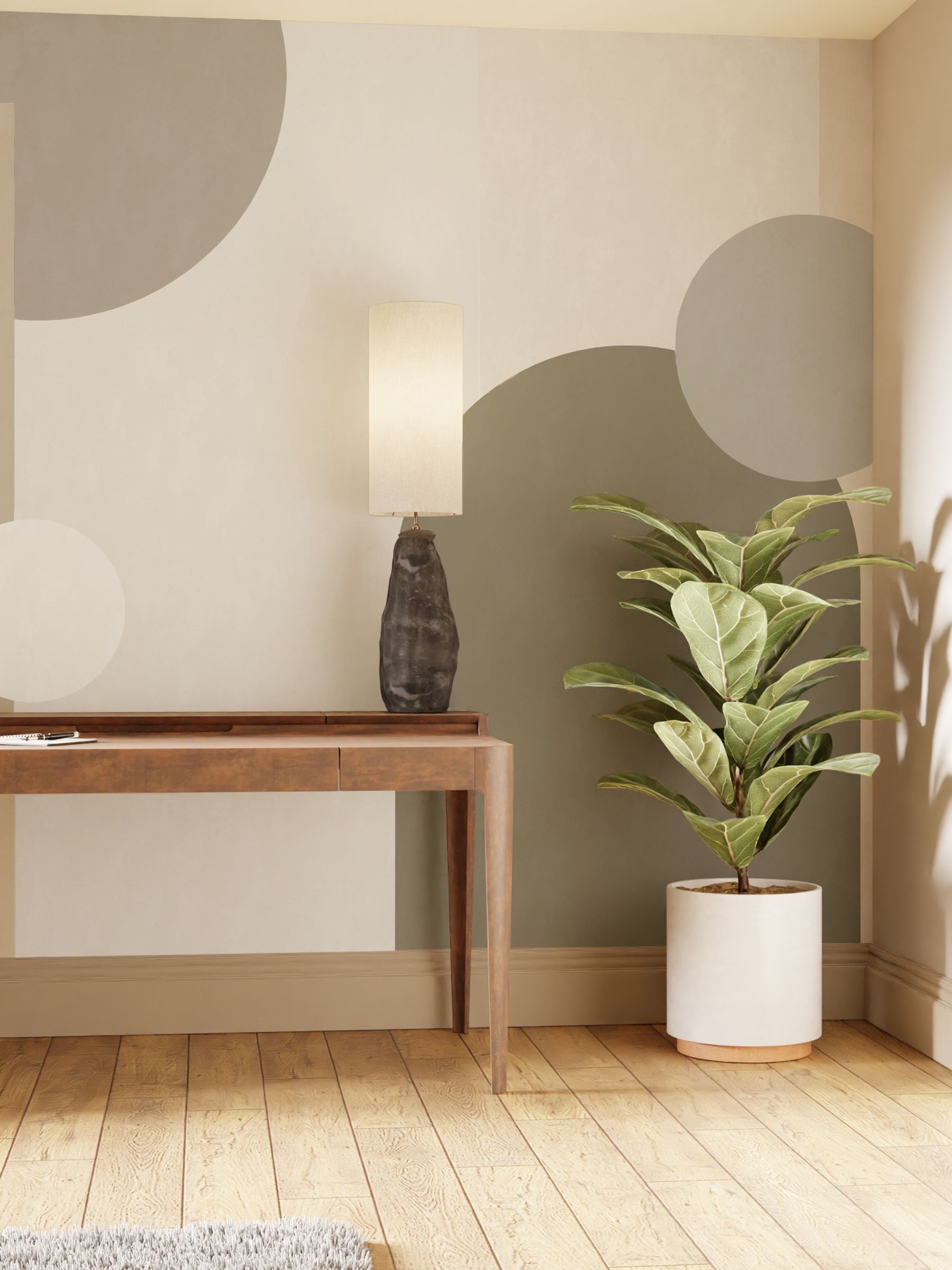 Buy Art For The Home Neutral Curve & Arch Geo Fixed Size 4M Mural from ...