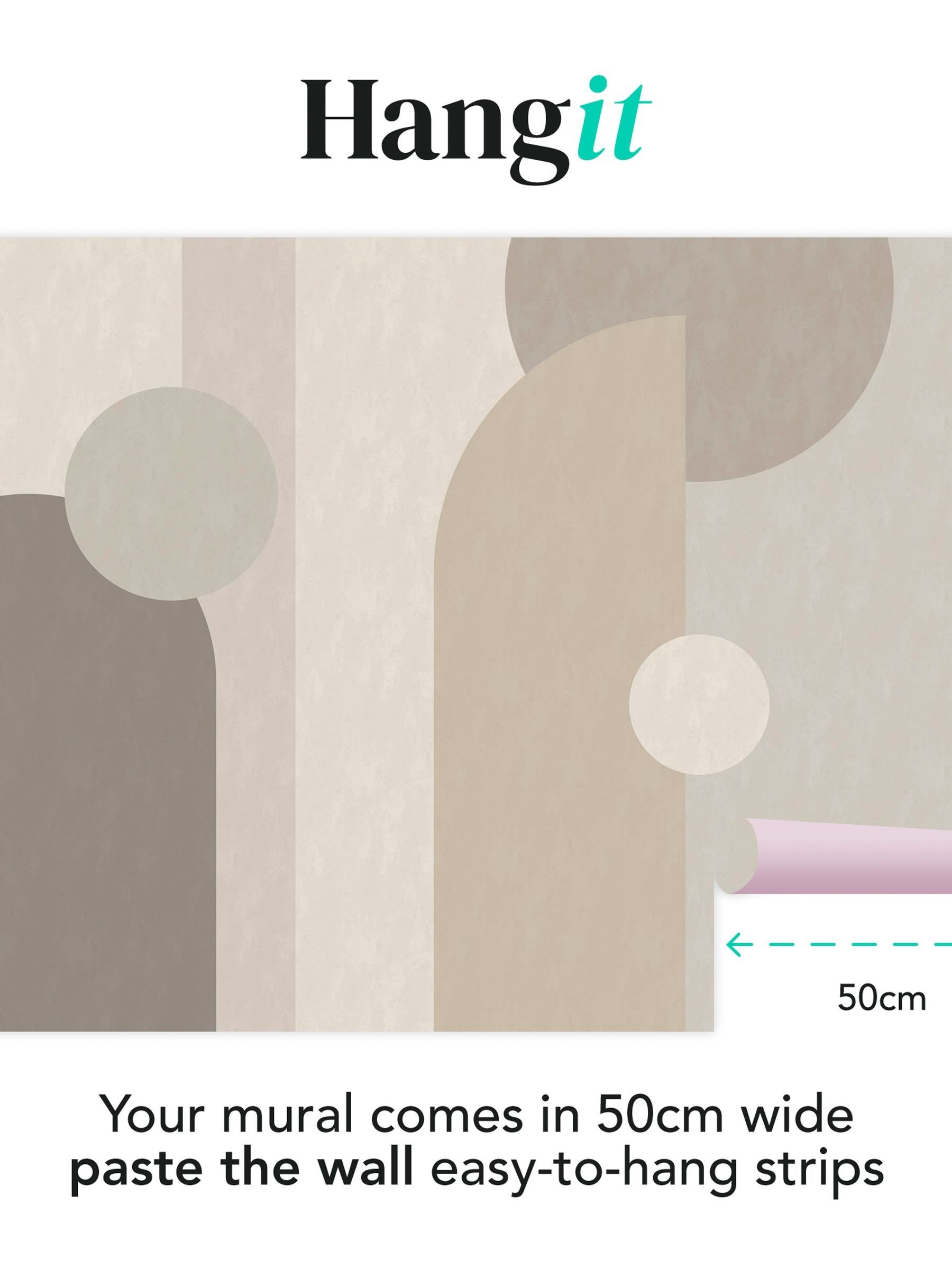 Buy Art For The Home Neutral Curve & Arch Geo Fixed Size 4M Mural from ...