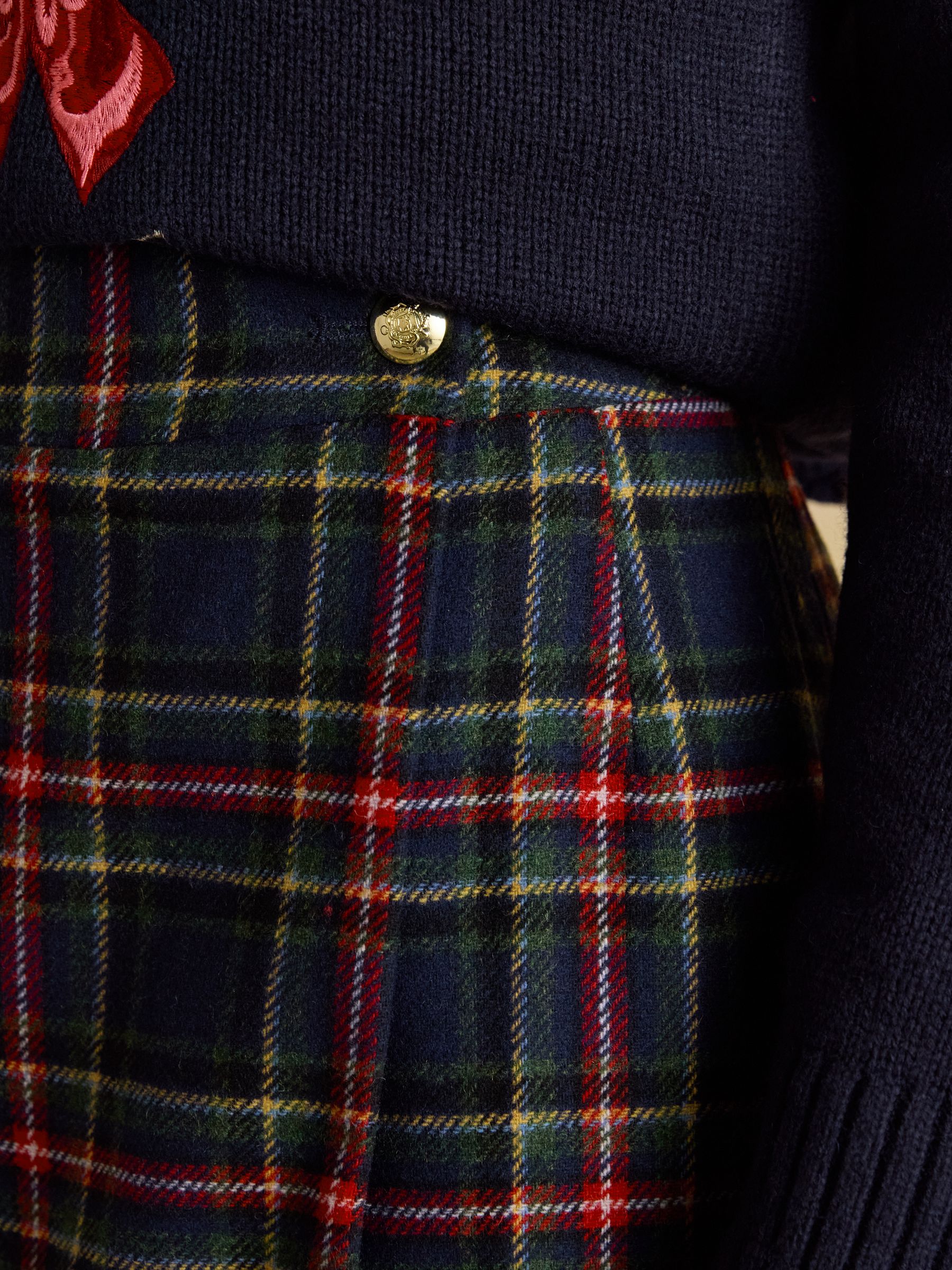 Buy Joules Wrenley Navy Wrap Tweed Skirt from the Next UK online shop