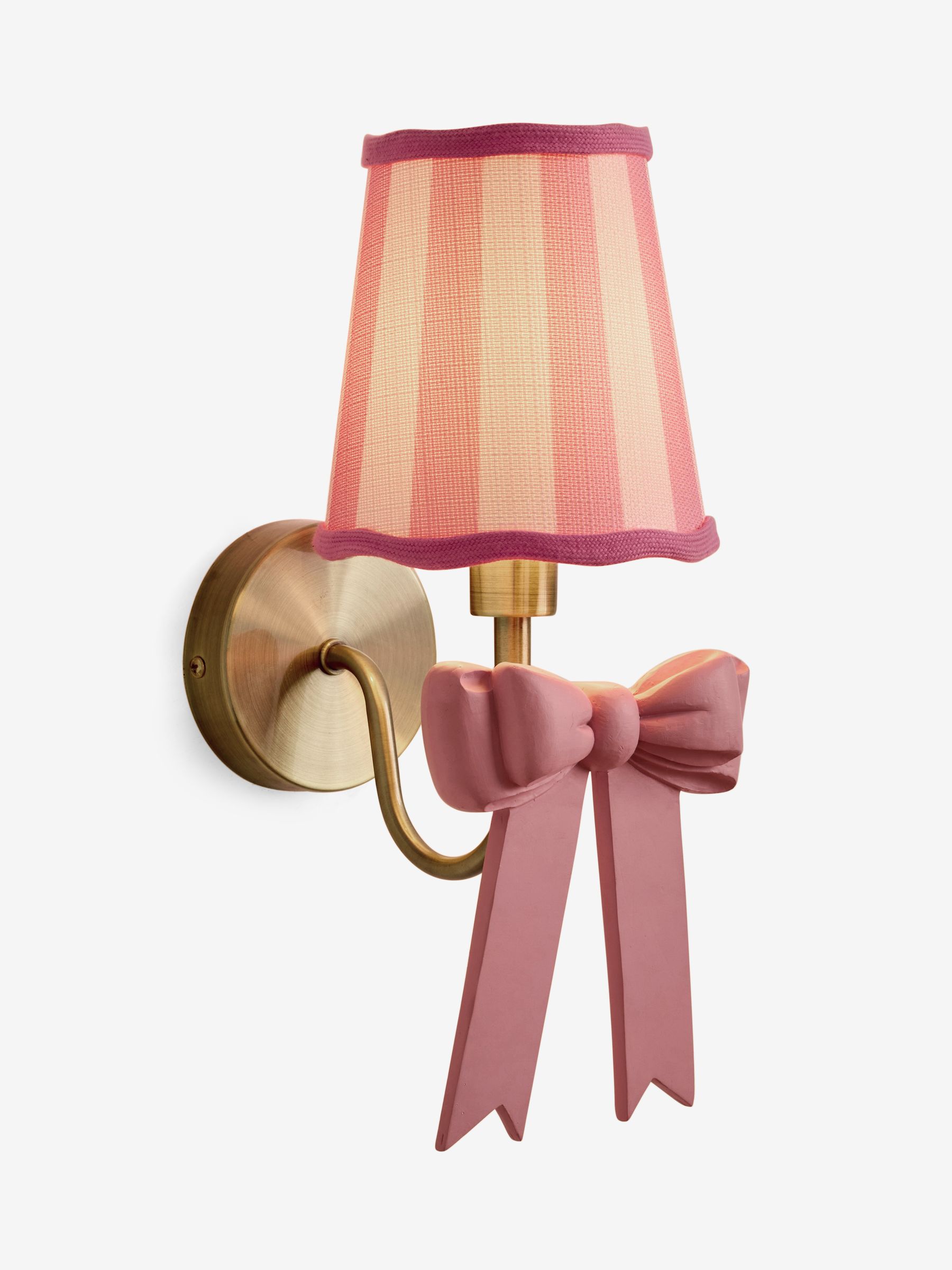 Buy Cath Kidston Pink/White Stripe Canopy Bow Wall Light from the Next ...