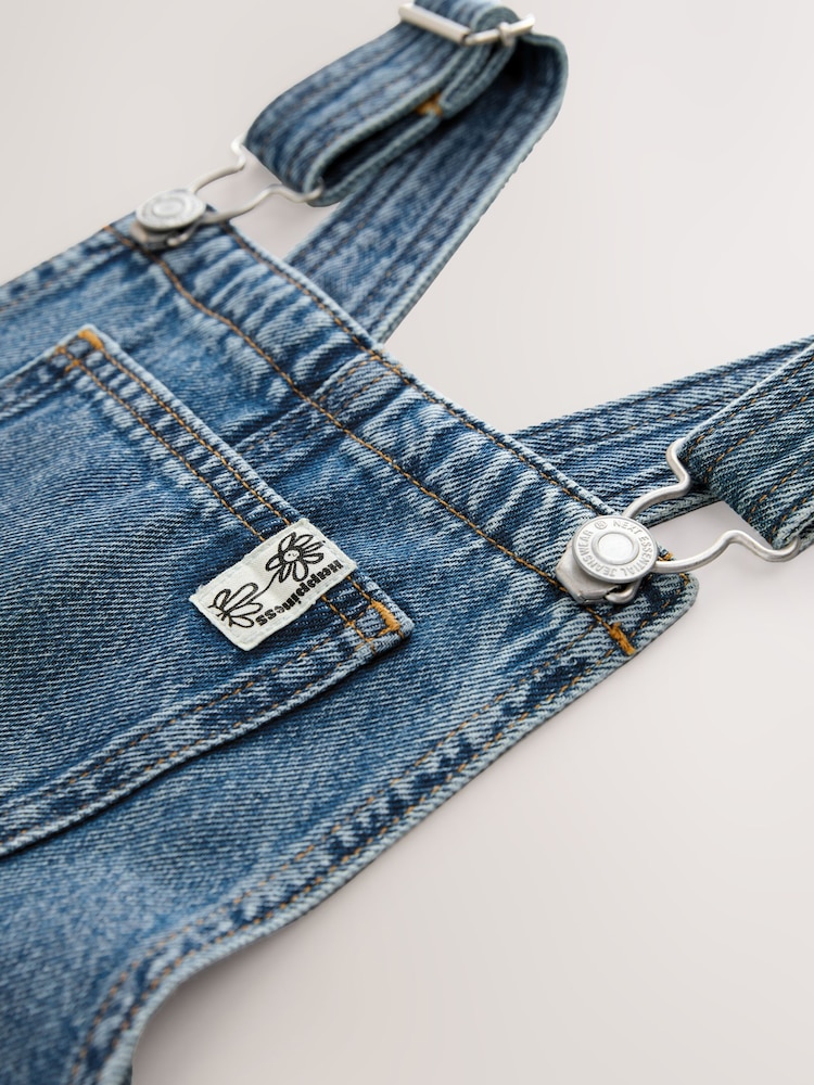 Buy Dark Blue Wide Leg Dungarees (3-16yrs) from Next Ireland